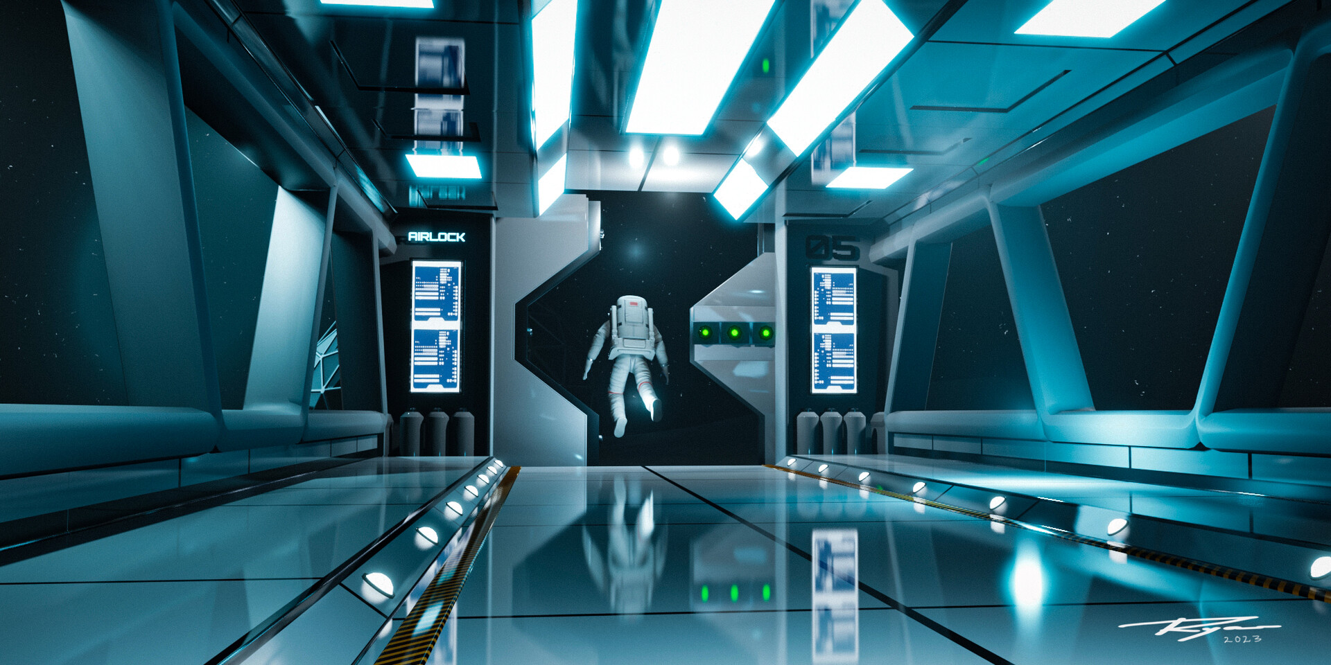 ArtStation - Artemis EVA Walk Concept