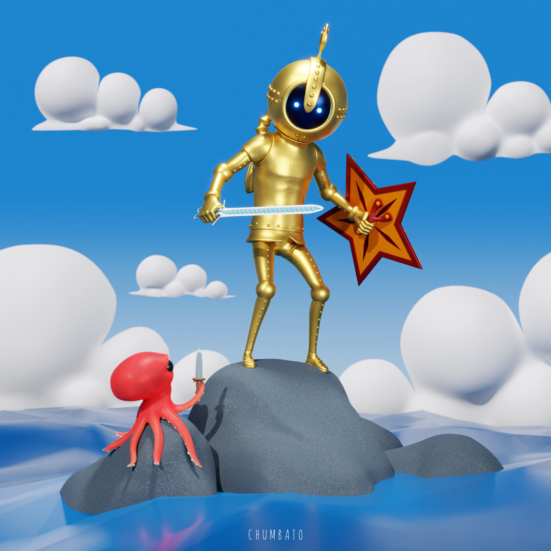 ArtStation - Deep Sea Knight 3D