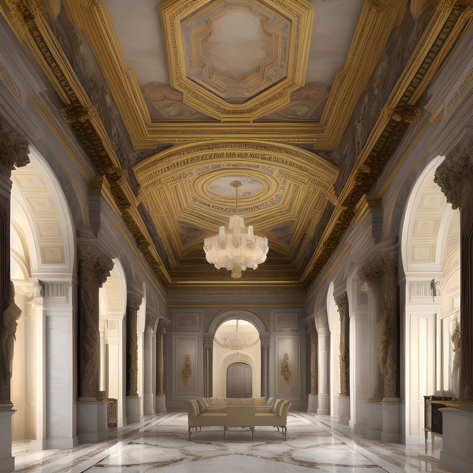 ArtStation - [AI] Italian palazzo classical interior design - ultra ...