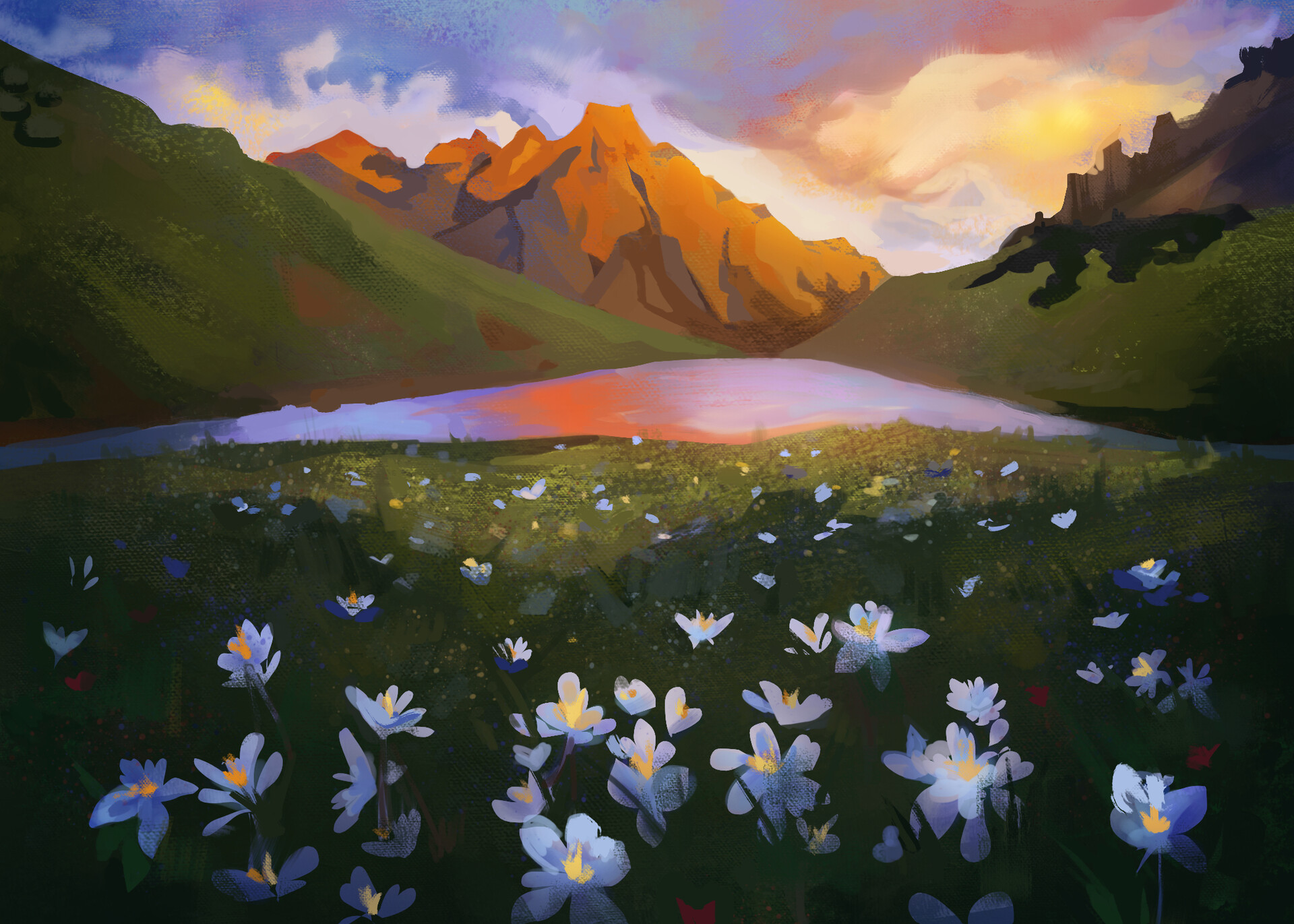 ArtStation - stylized landscape study (2020)