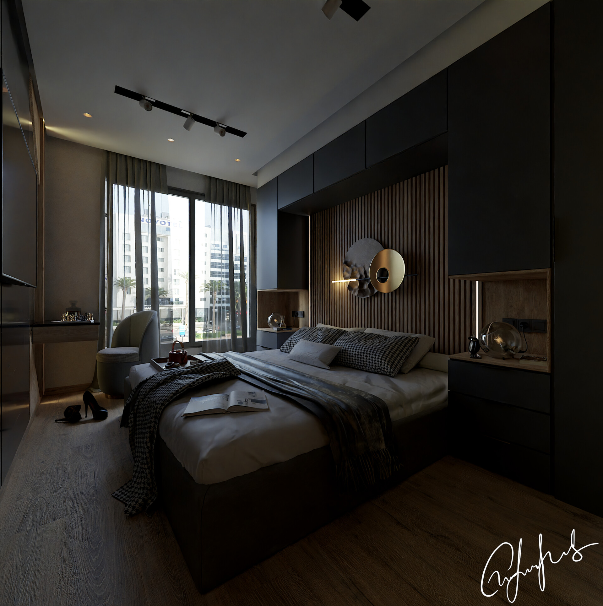 guermah mohamed - Photorealistic Bedroom with Blend software