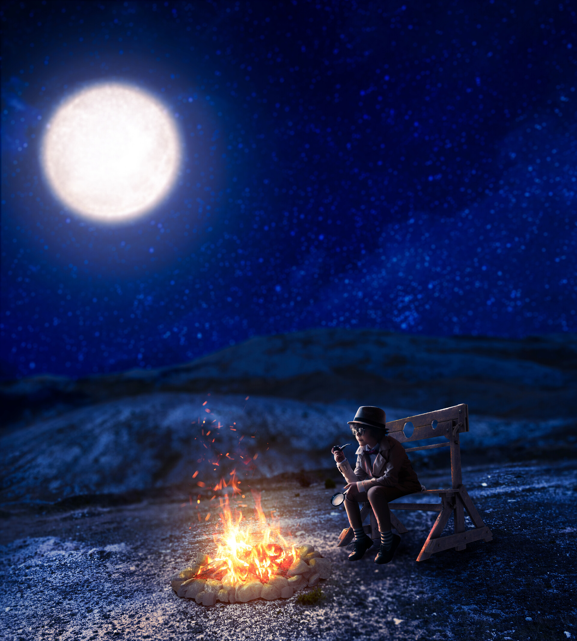 ArtStation - Enjoy The Moon Photo Manipulation