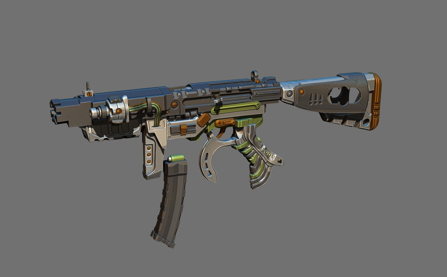 J.R. Wells - Embattled Cyber SMG Original Game Model / Original Concept