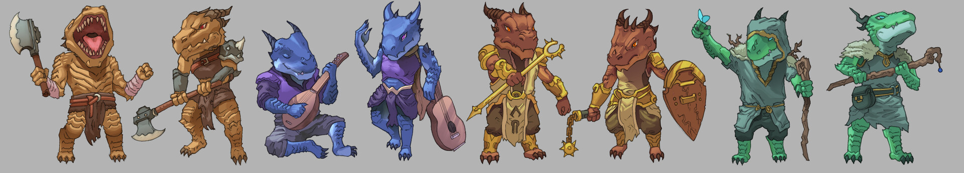 ArtStation - DND Dragonborn Playable Characters Set 1