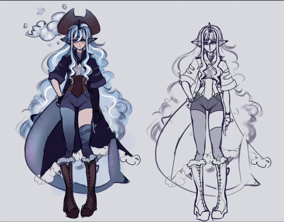 ArtStation - VTuber Design for Nami Athena