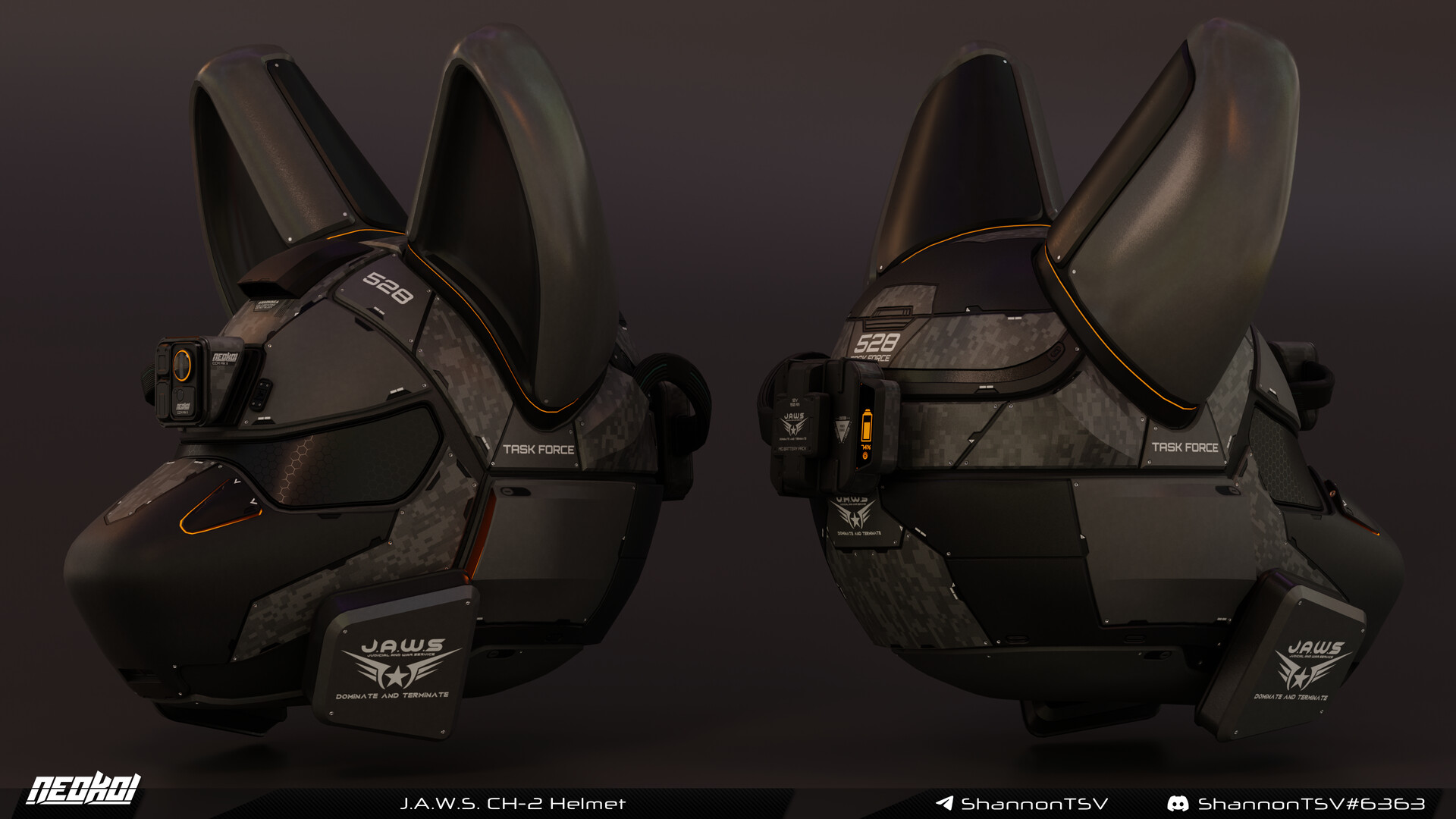 ArtStation - J.A.W.S CH-2 Canine Combat Helmet