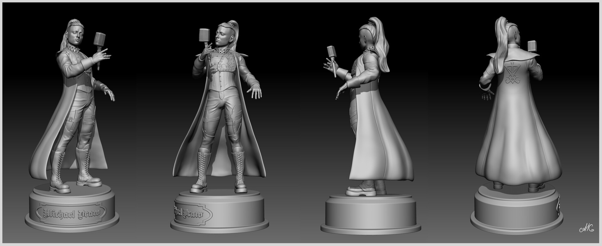 ArtStation - 3D SCULPTURE MICHAEL DRAW LUCIFER