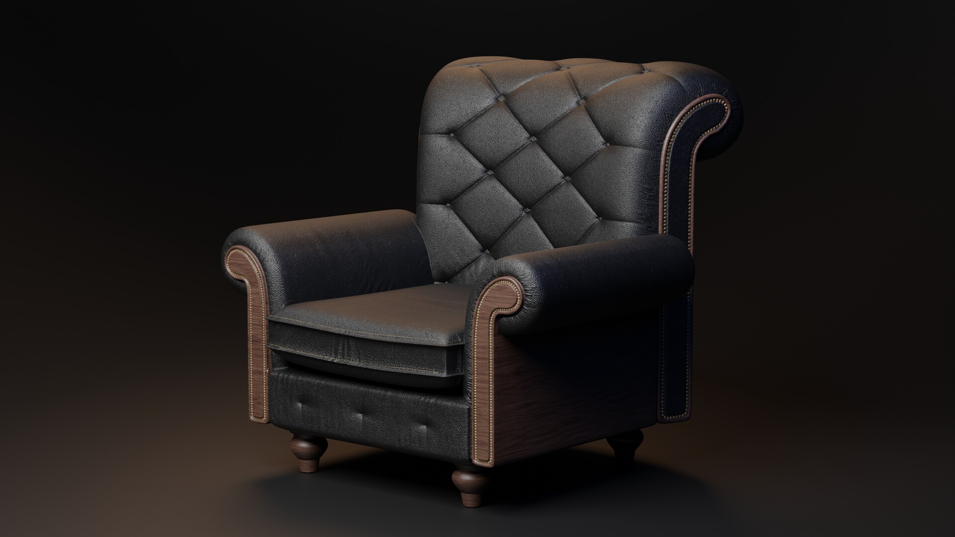 ArtStation - REALISTIC CHESTERFIELD-STYLE CHAIR