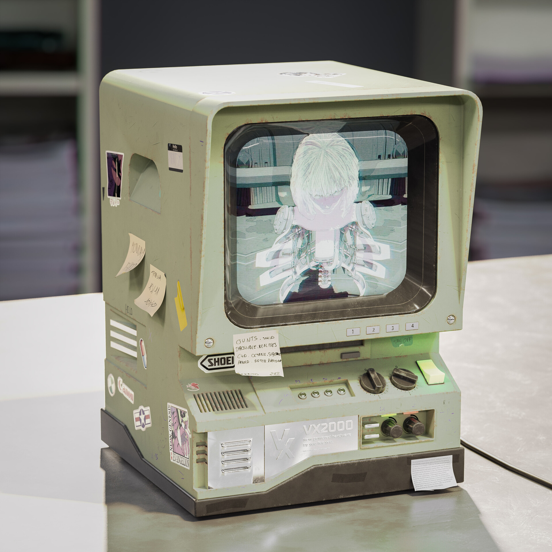 ArtStation - Cyberpunk Monitor (OCTANE + ARNOLD RENDER)