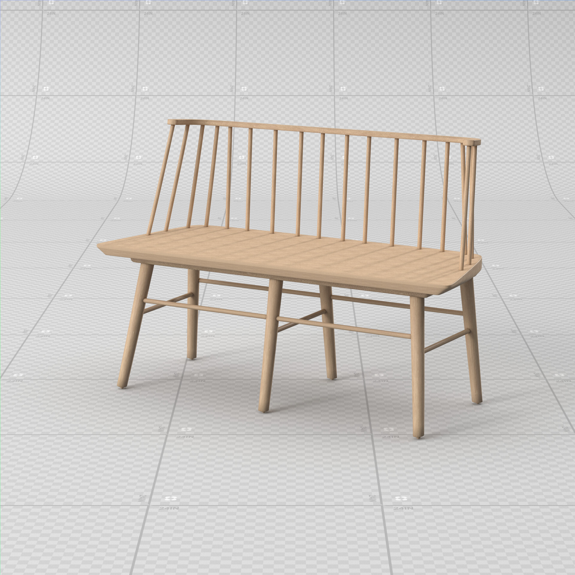 ArtStation - 3D Model - Wooden Bench