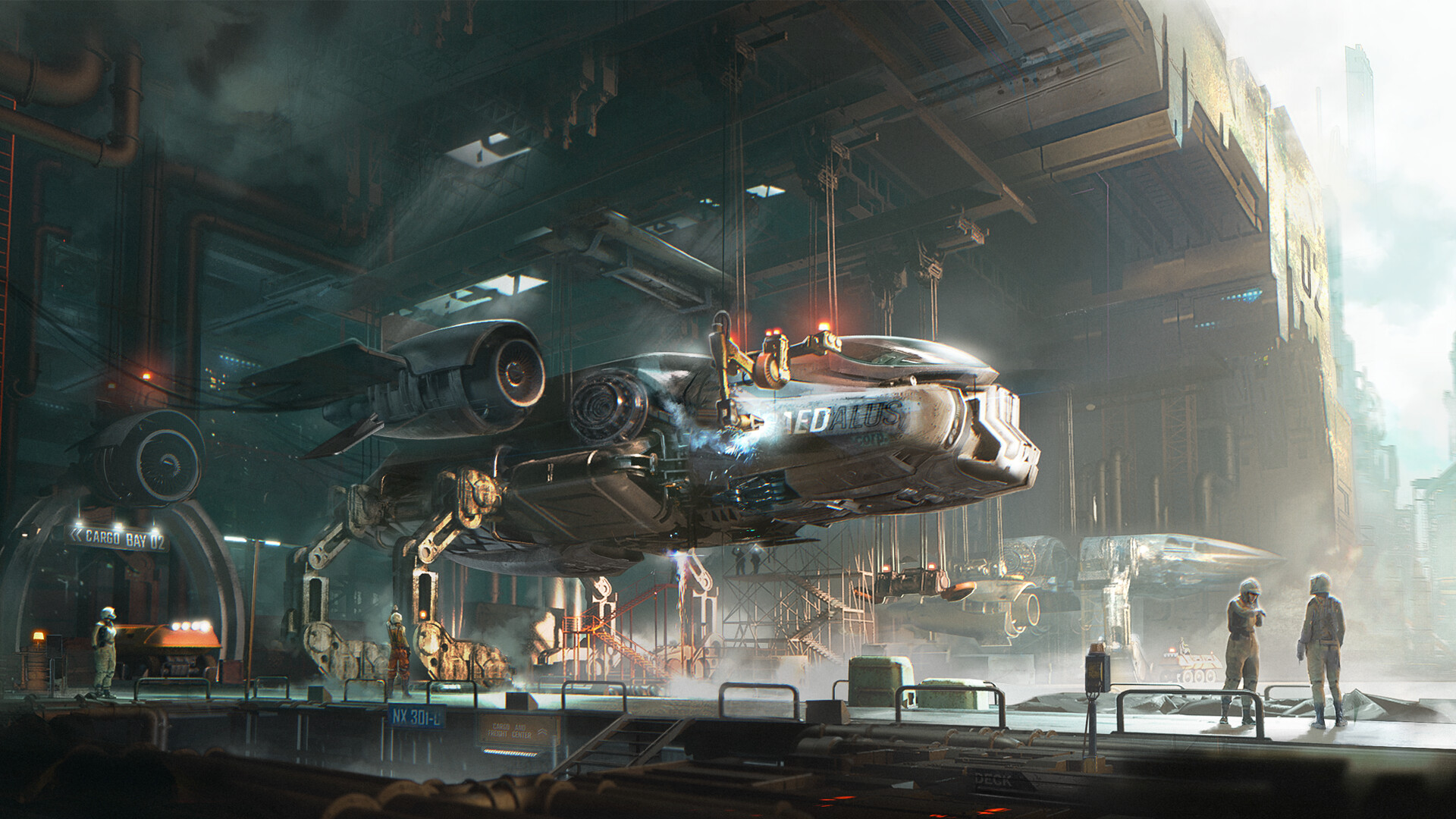 ArtStation - SPACE GARAGE | concept art