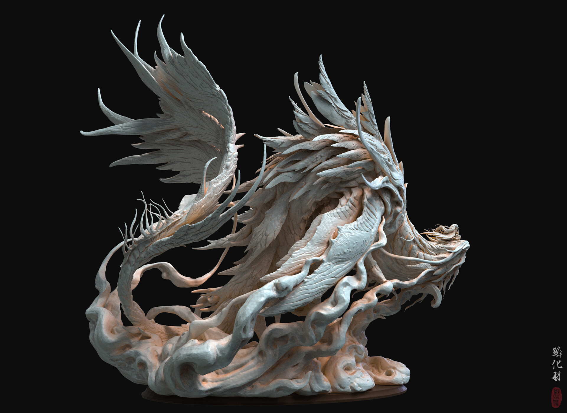 ArtStation - Scale Evolution Feather（鳞化羽）WIP