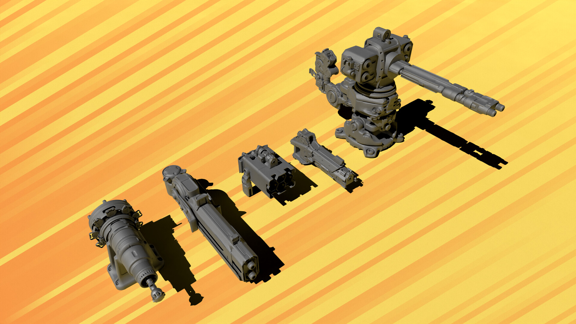 ArtStation - Car weapon - Set