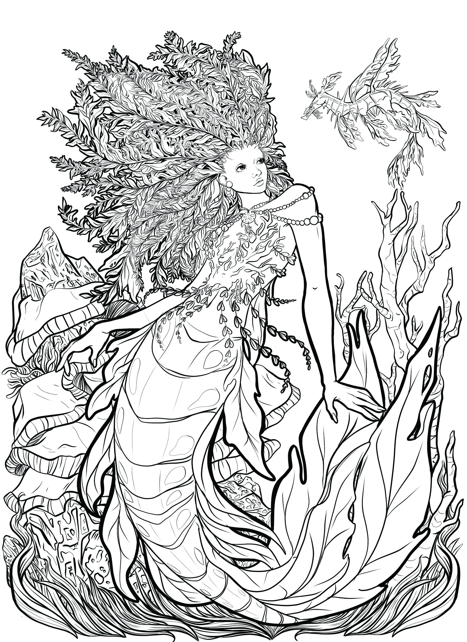 mermaid magic sasha coloring pages