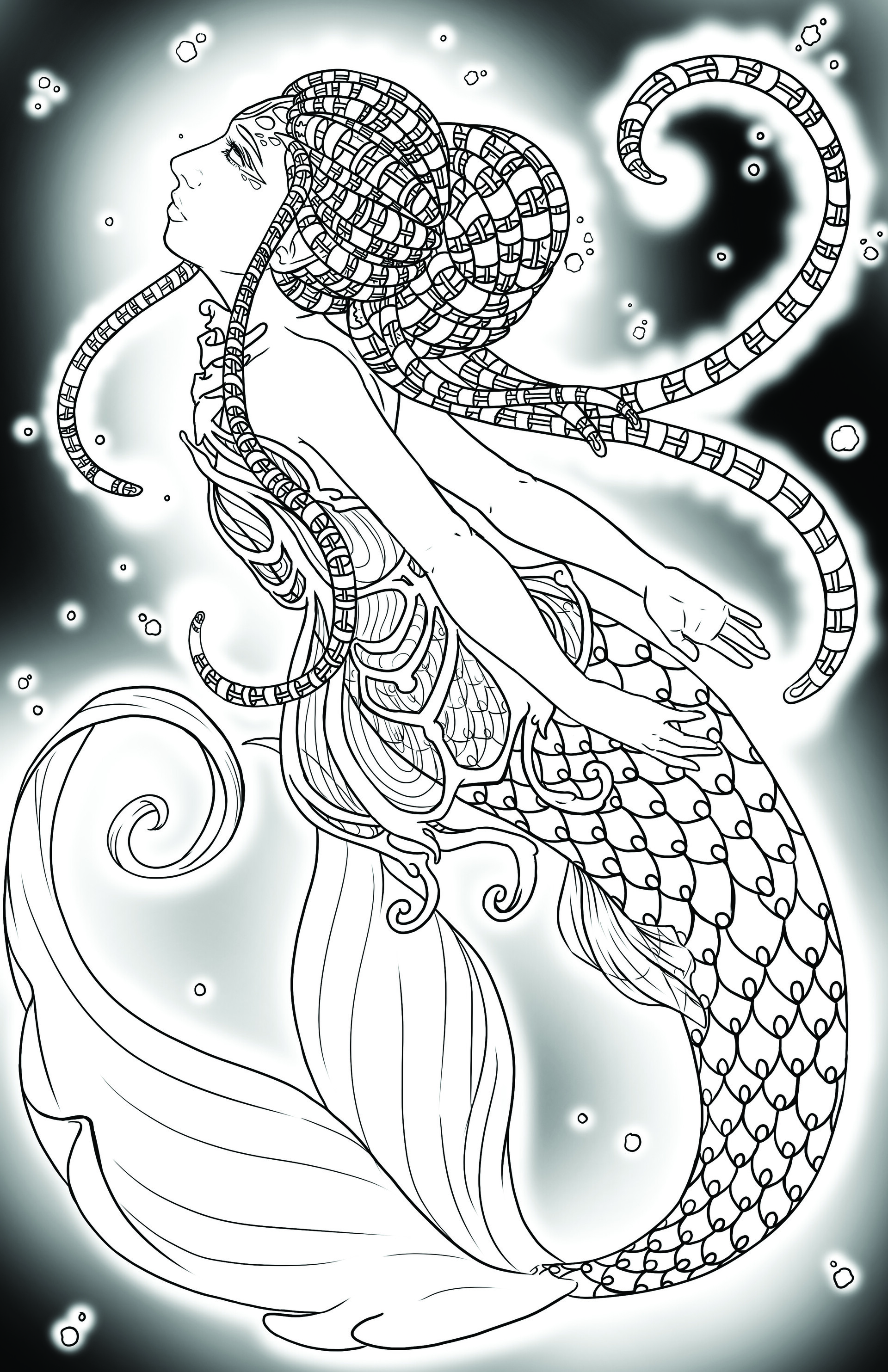 mermaid magic sasha coloring pages