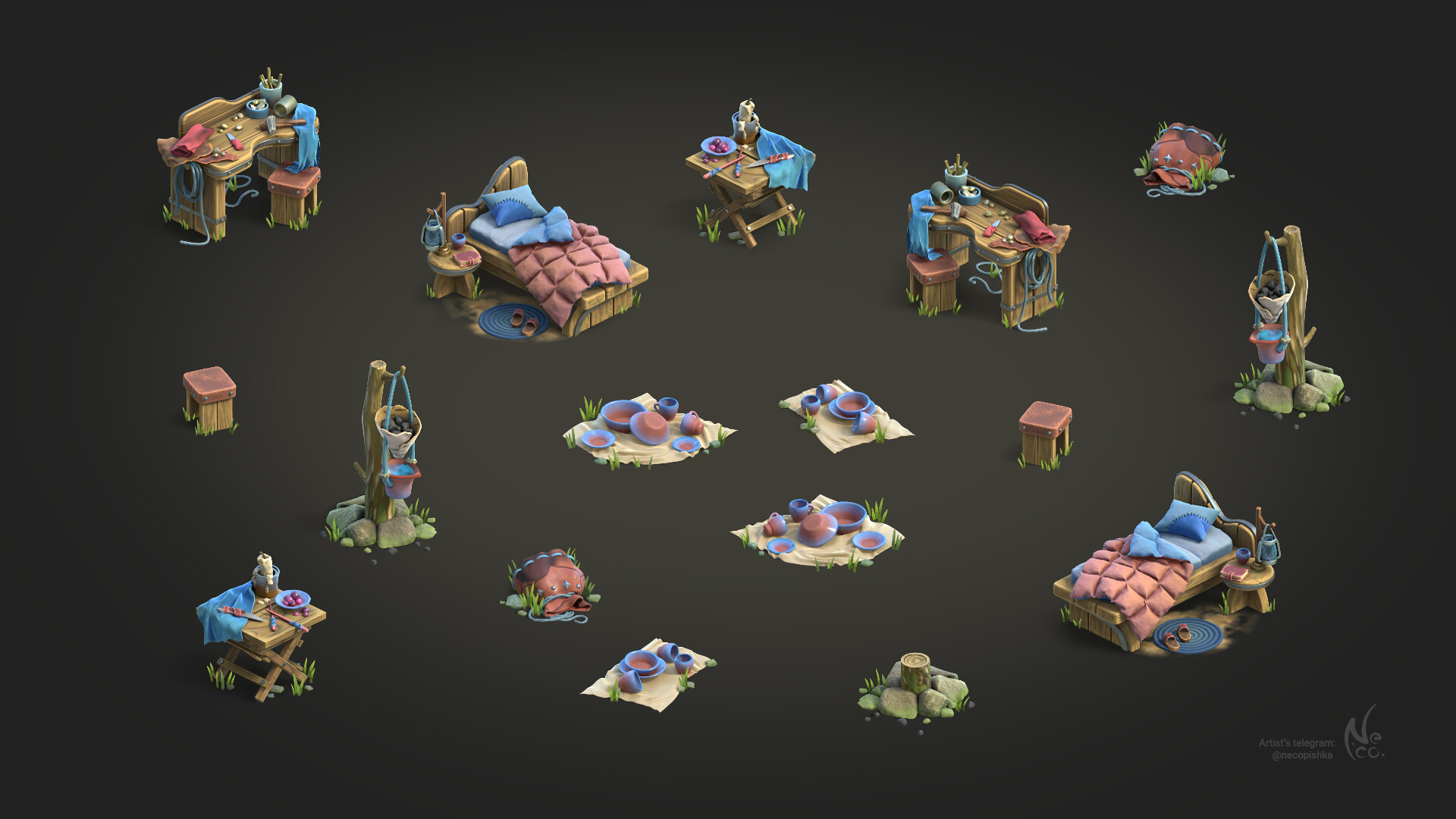 ArtStation - Hinako objects