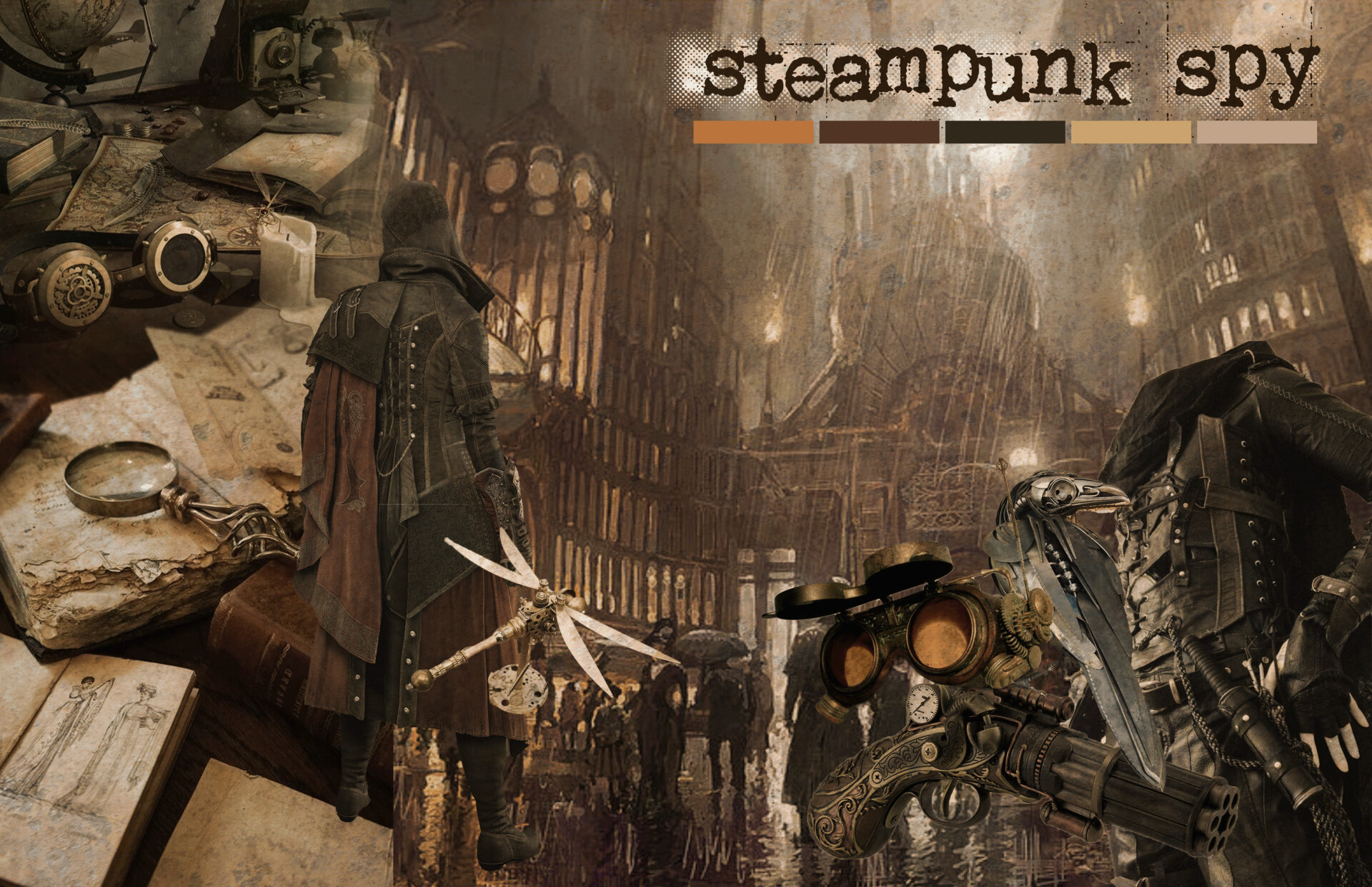 ArtStation - Moodboard - Steampunk Spy
