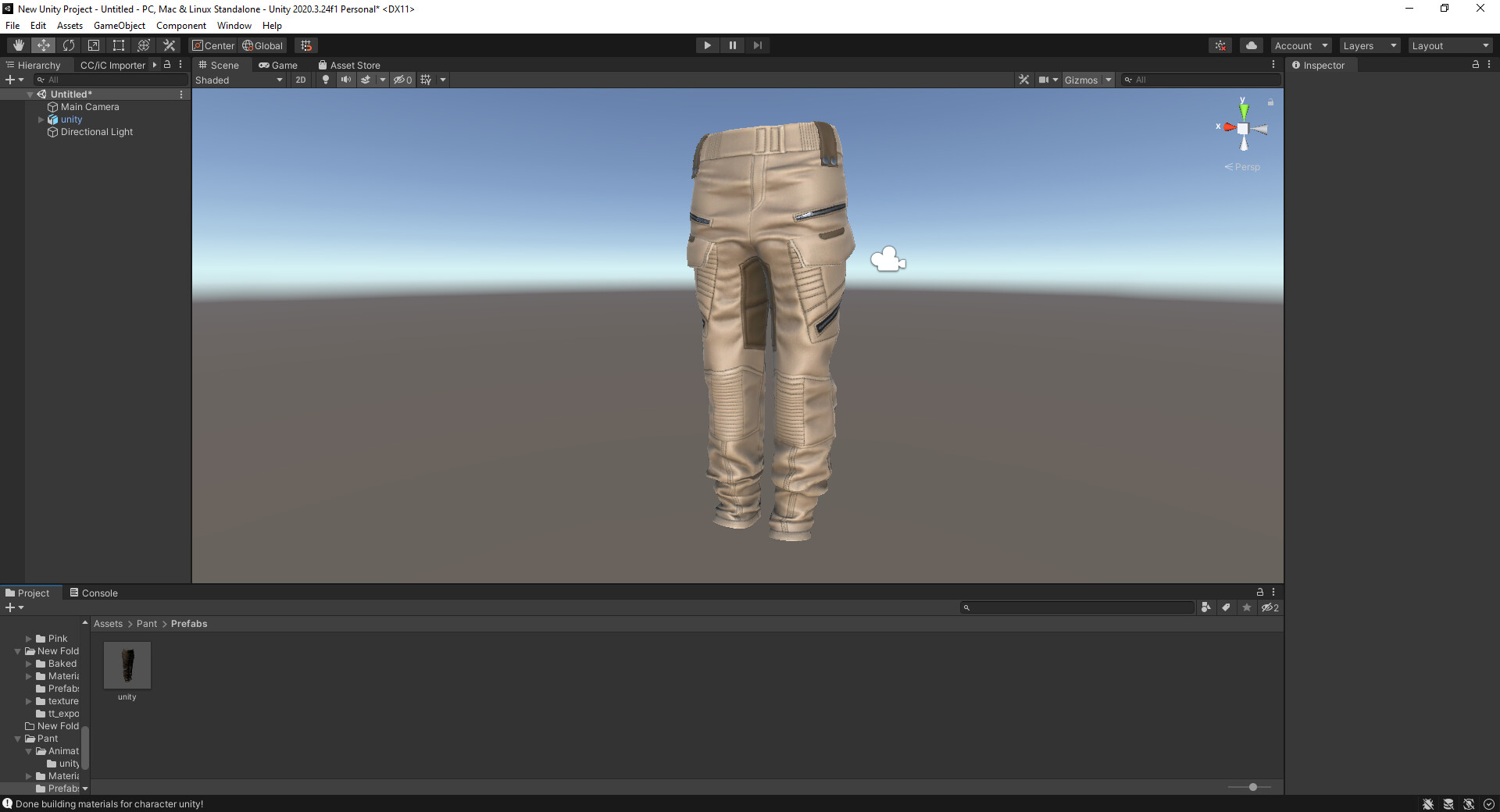 NextUpgrade3d - Realistic Pants 1 for Men Rigged Low-poly 3D model