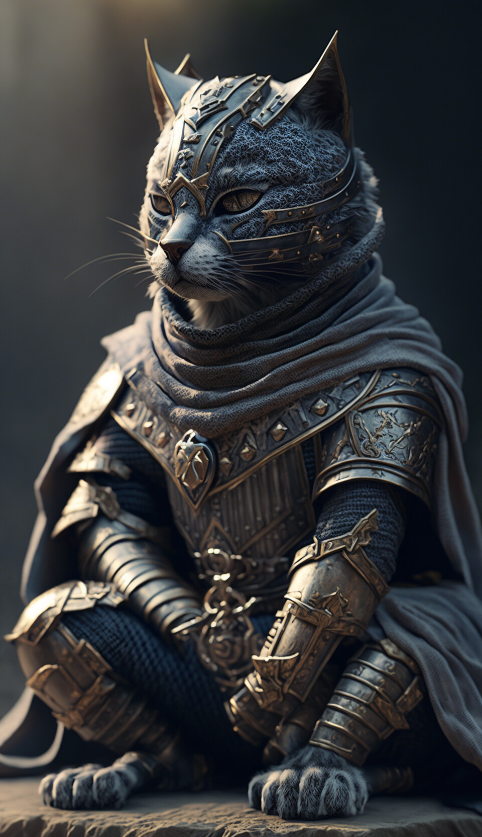 ArtStation - Grizelda, the templar cat.