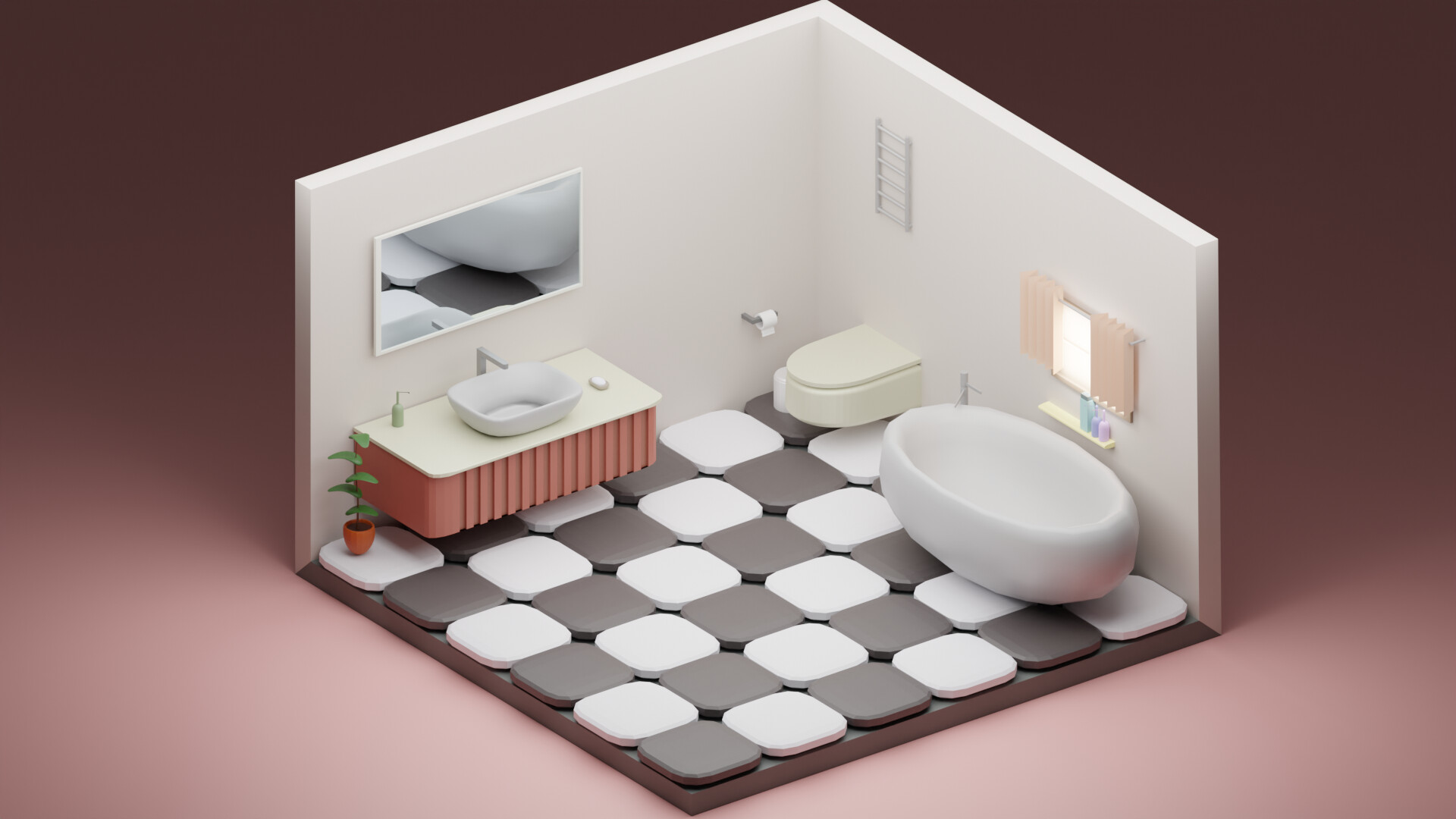 ArtStation - Bathroom low poly