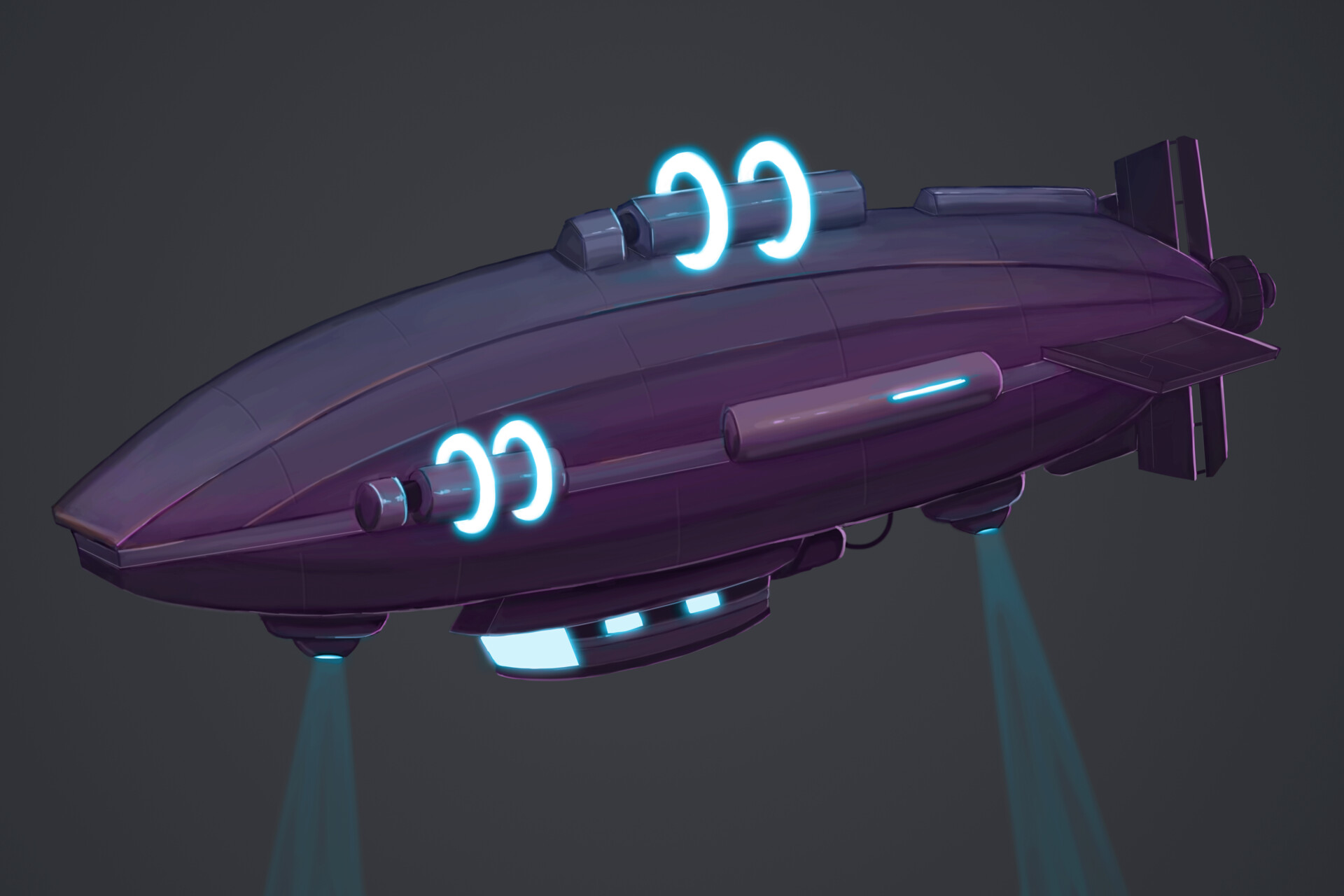 ArtStation - Cyberpunk Blimp Redesign