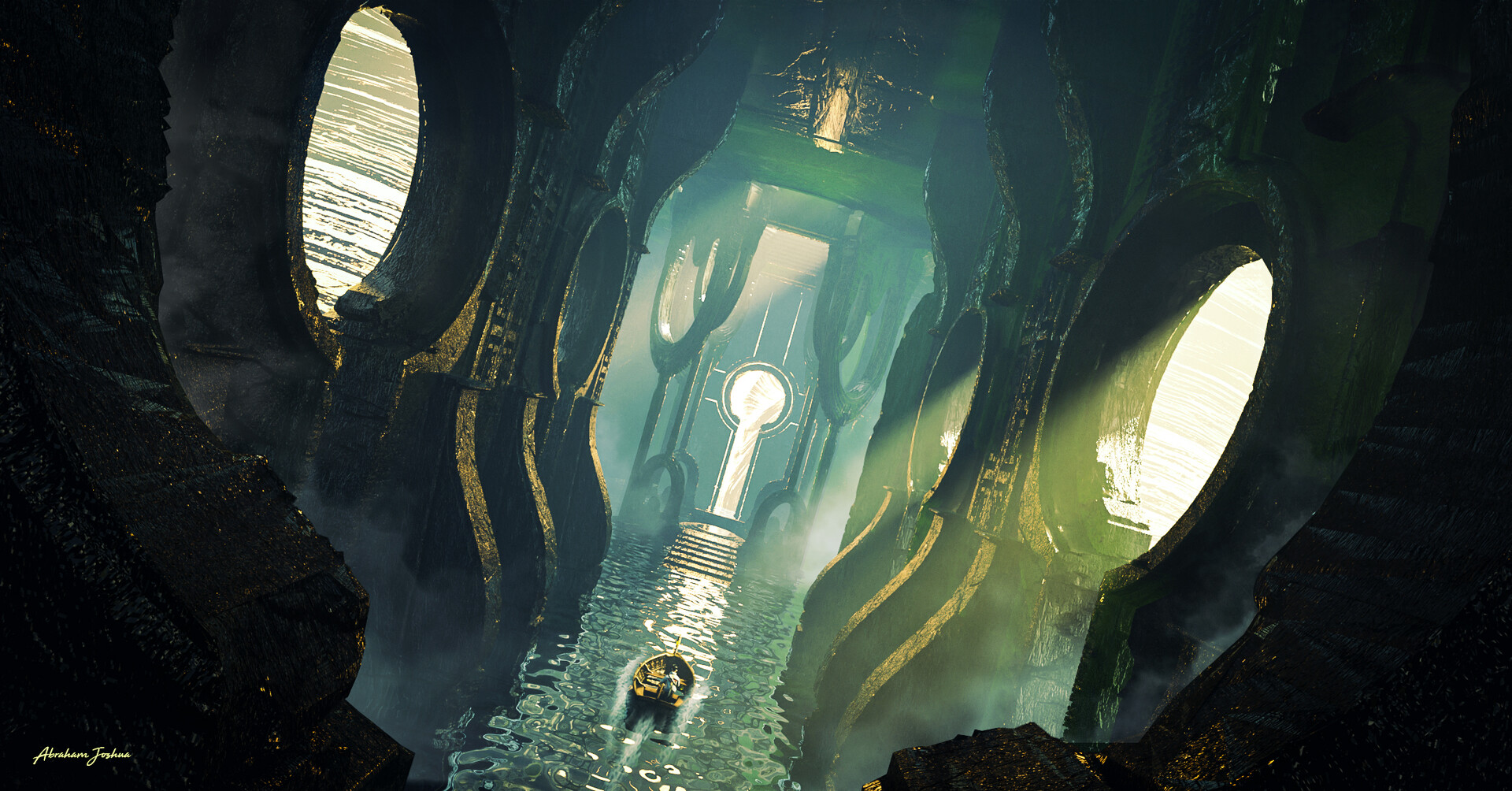 ArtStation - Blender concept art - Skull Ruins Jaded path