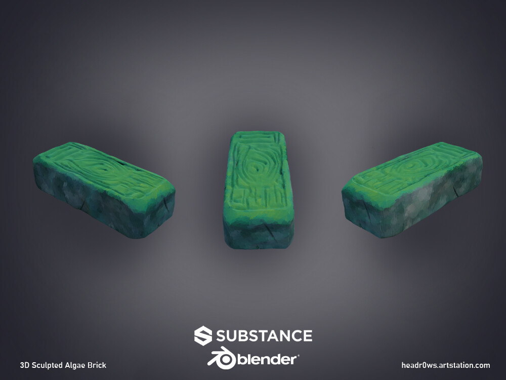 ArtStation - 3D Algae Brick