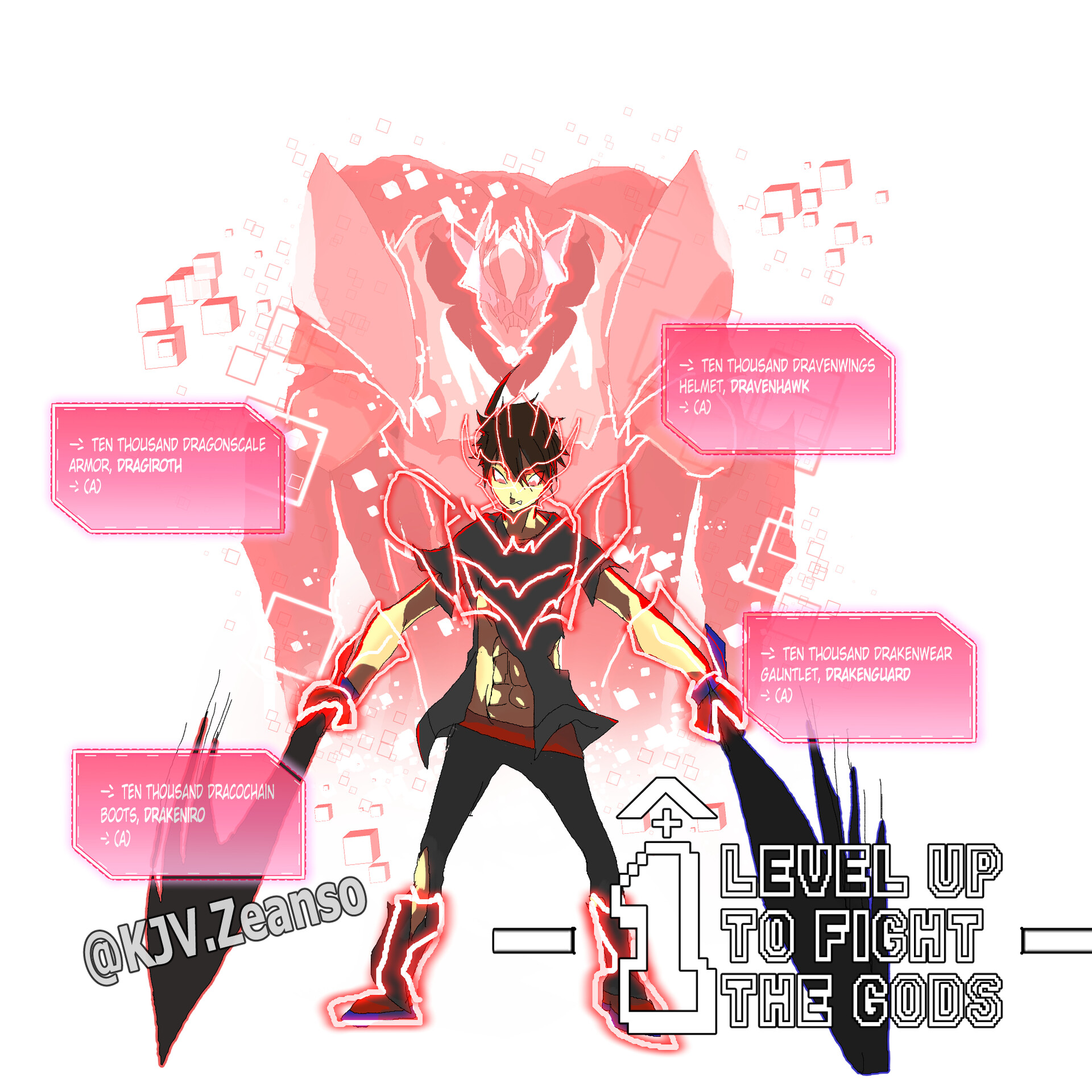 ArtStation - " I Level Up To Fight The Gods." Ragna Orion (Miraikuru) Kent (MC) Armorize ...