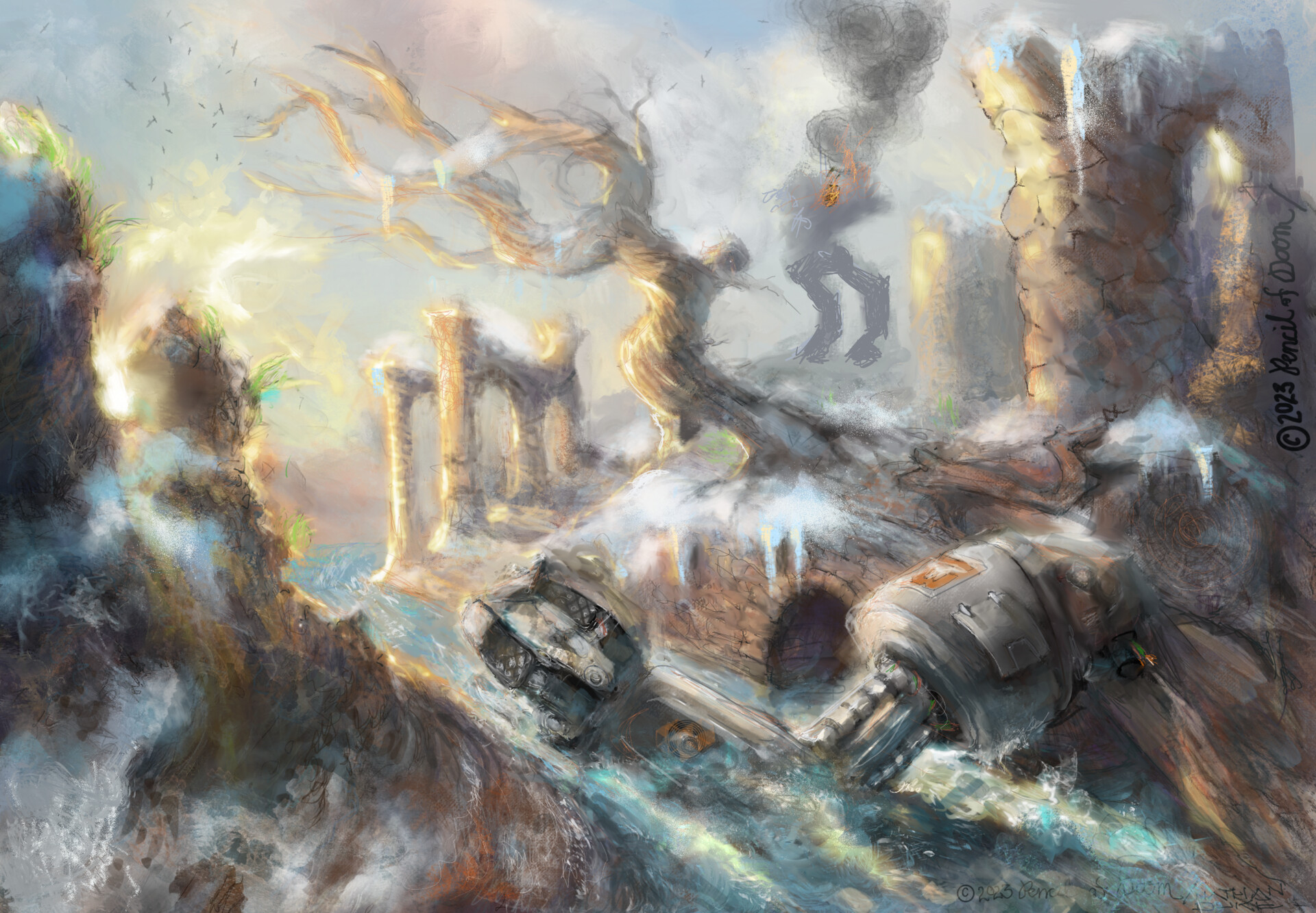 Pencil of Doom - Disarmed Mech