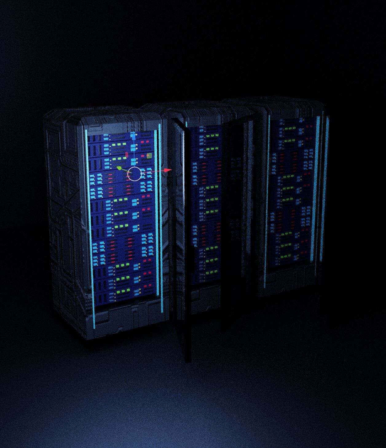 ArtStation - 3D Model: Server Wall
