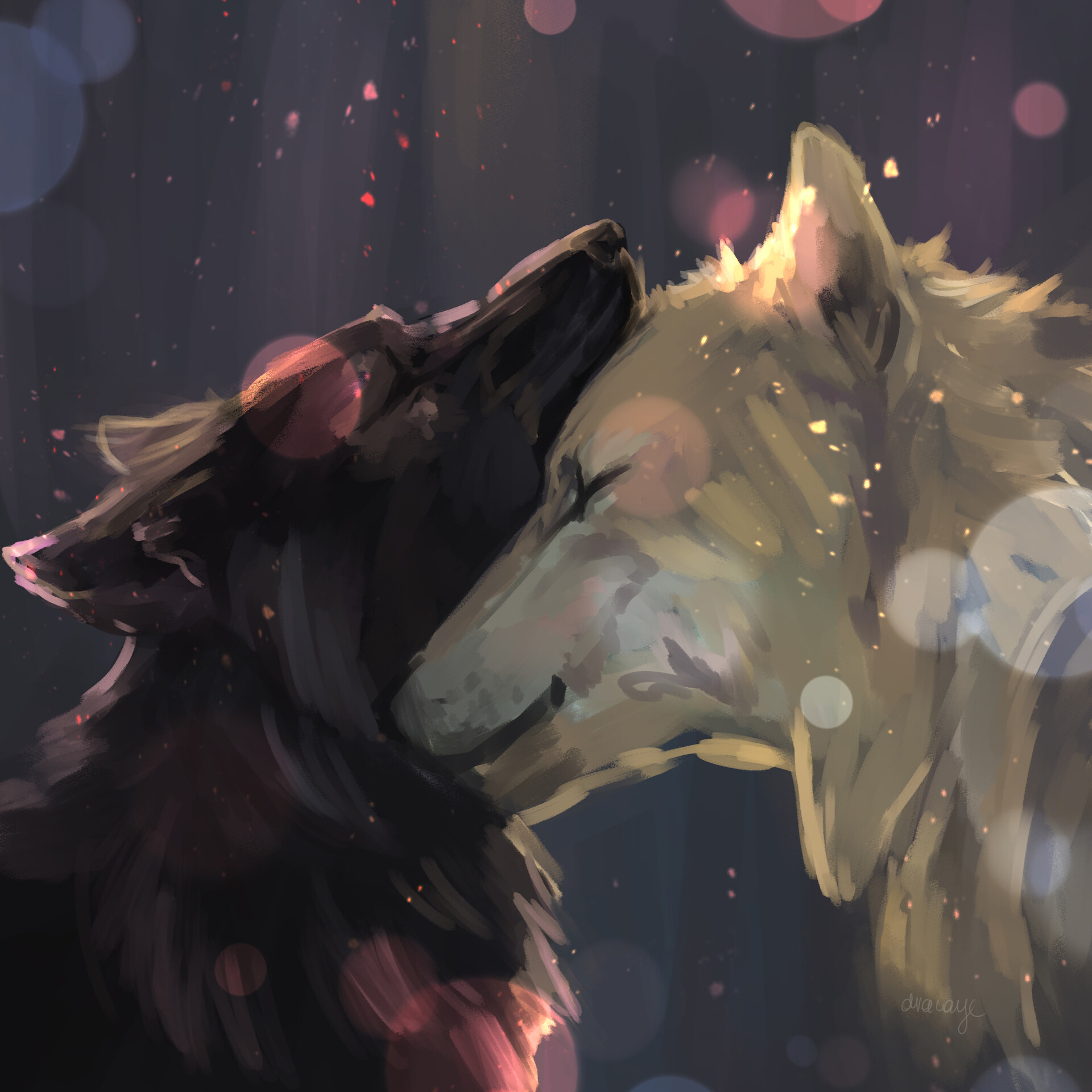 ArtStation - Wolves Portrait