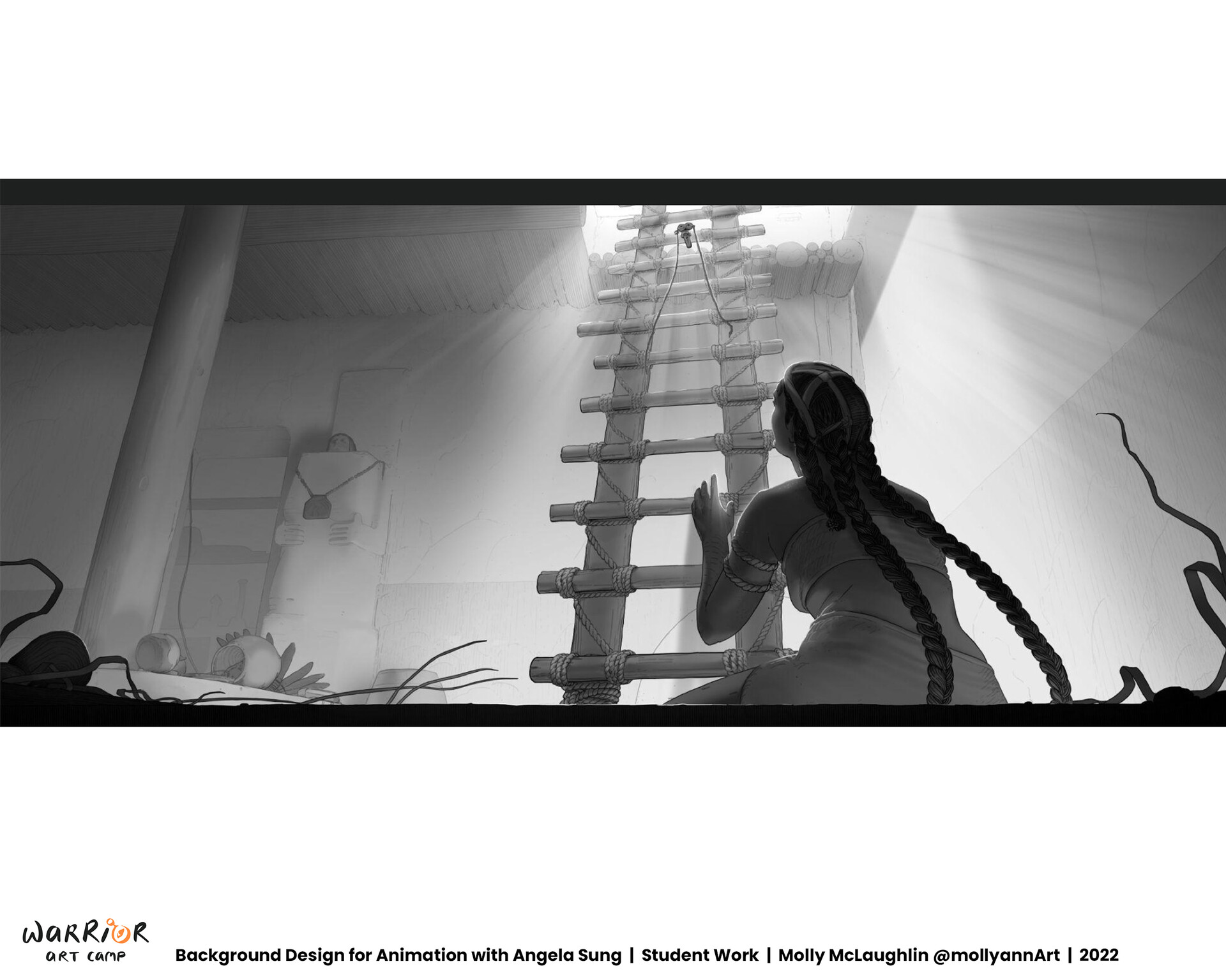 Warrior Art Camp Molly Mclaughlin Background Design For Animation