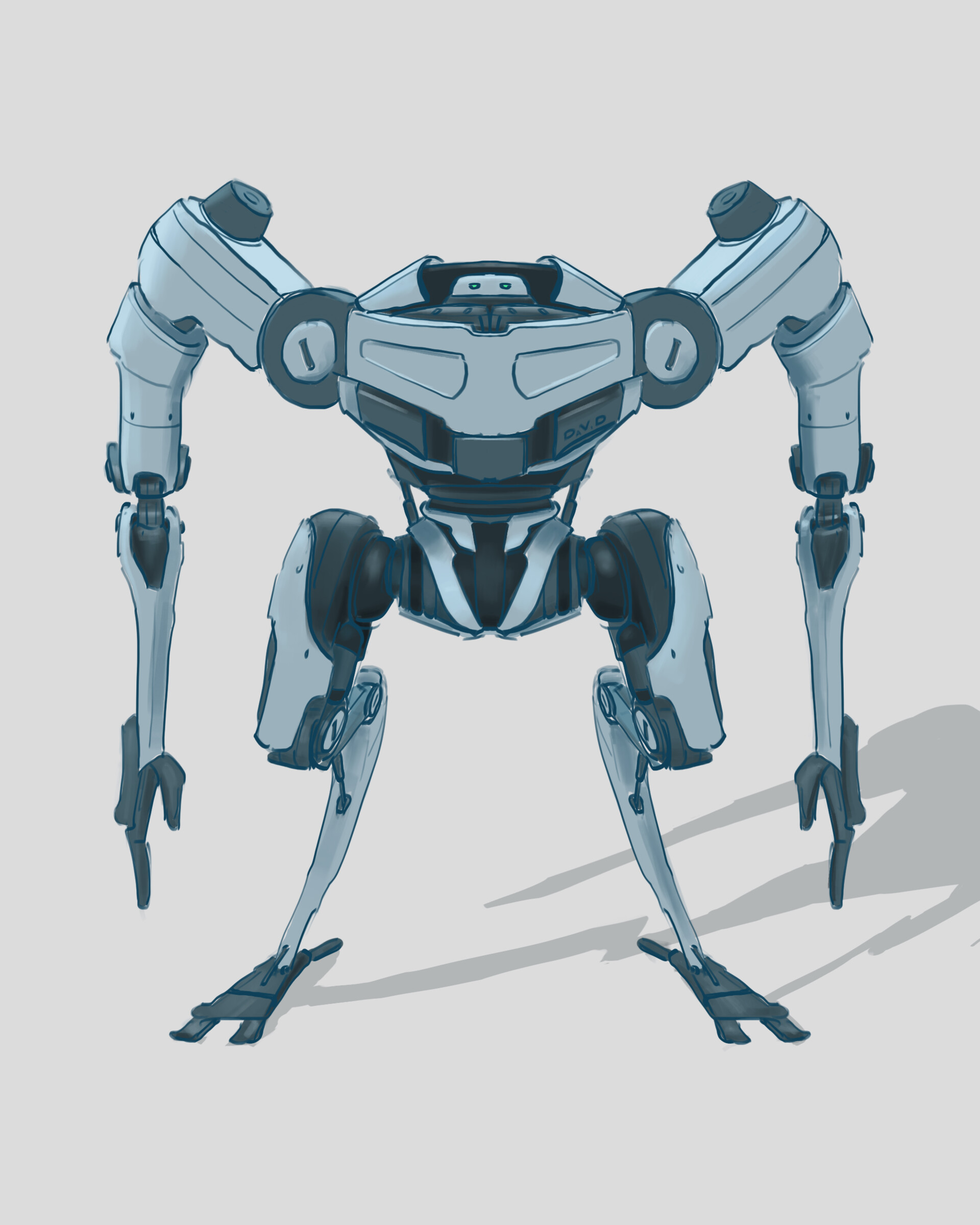 ArtStation - Symmetrical mech staring at you