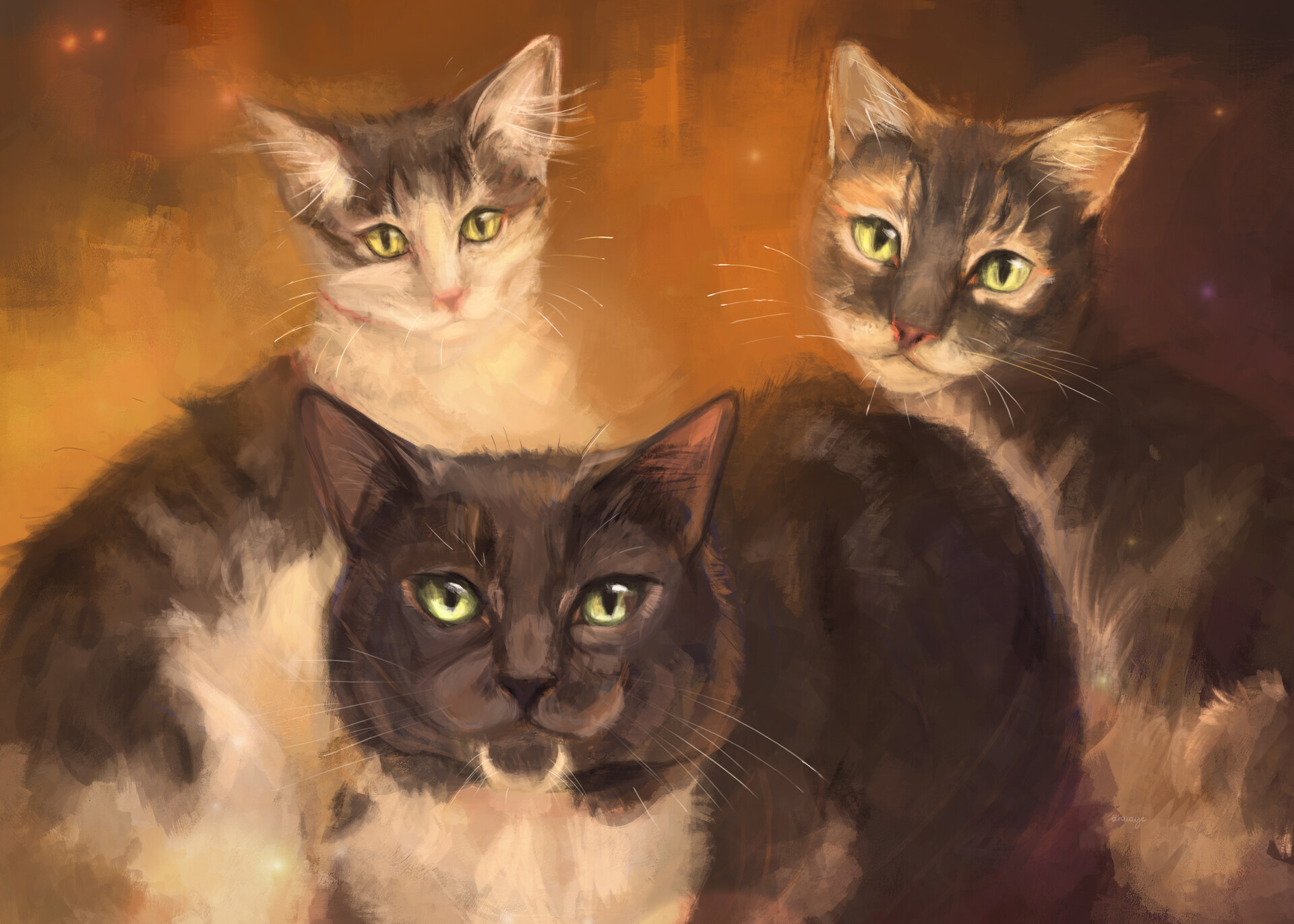 ArtStation - Three Kittens