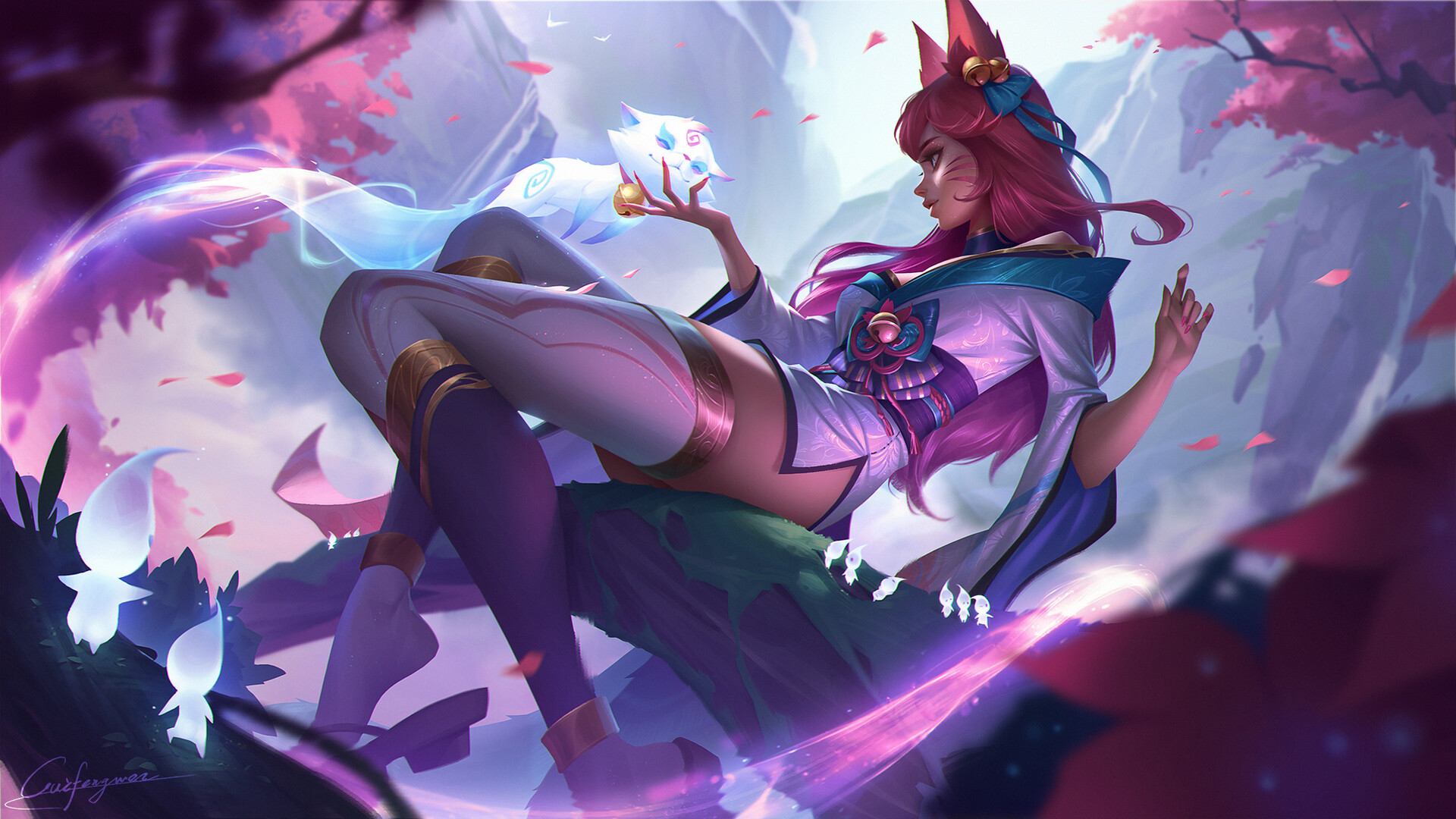 ArtStation - Spirit Blossom Ahri FANART
