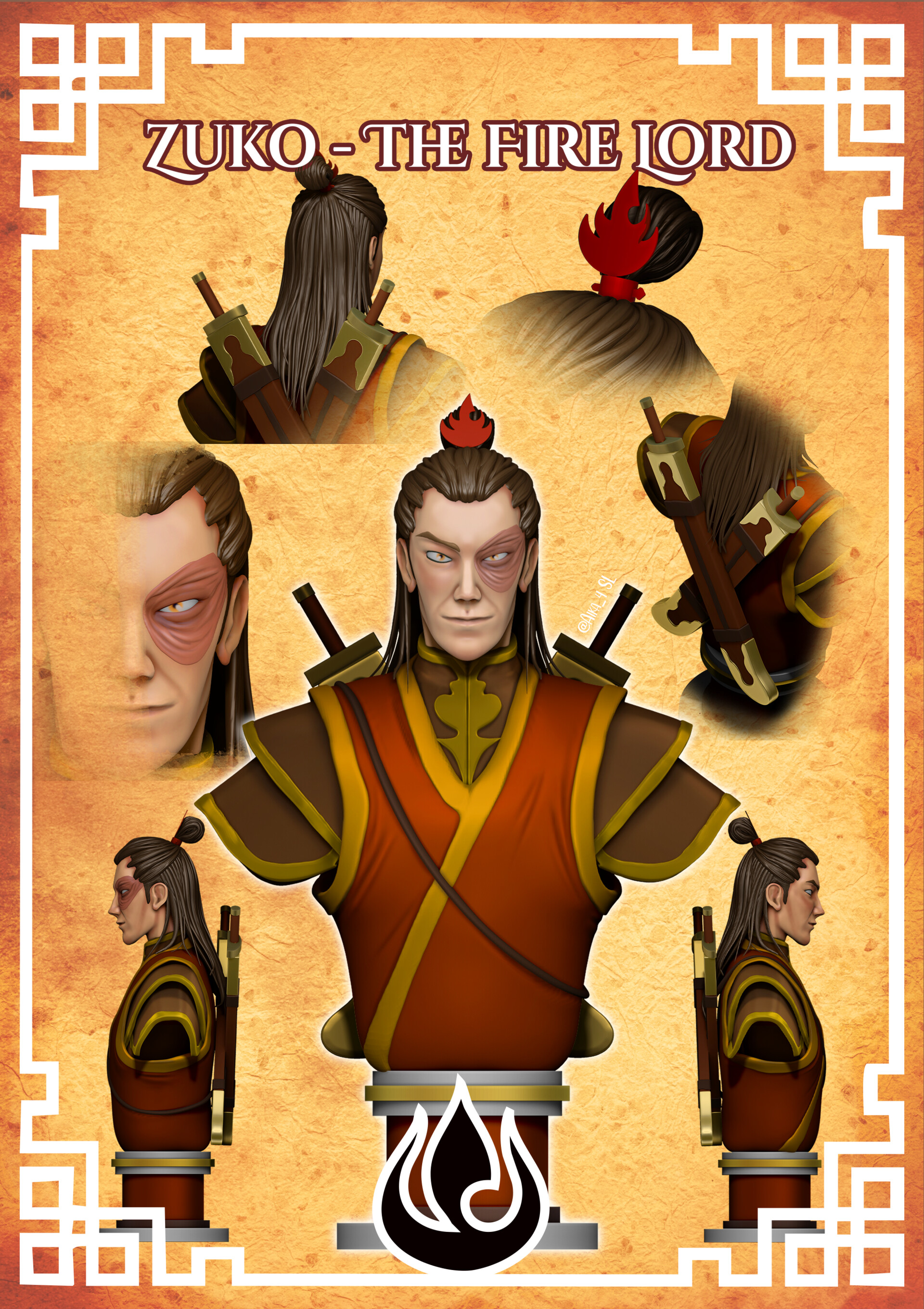 ArtStation - School Project - Zuko ZBrush first Sculpture