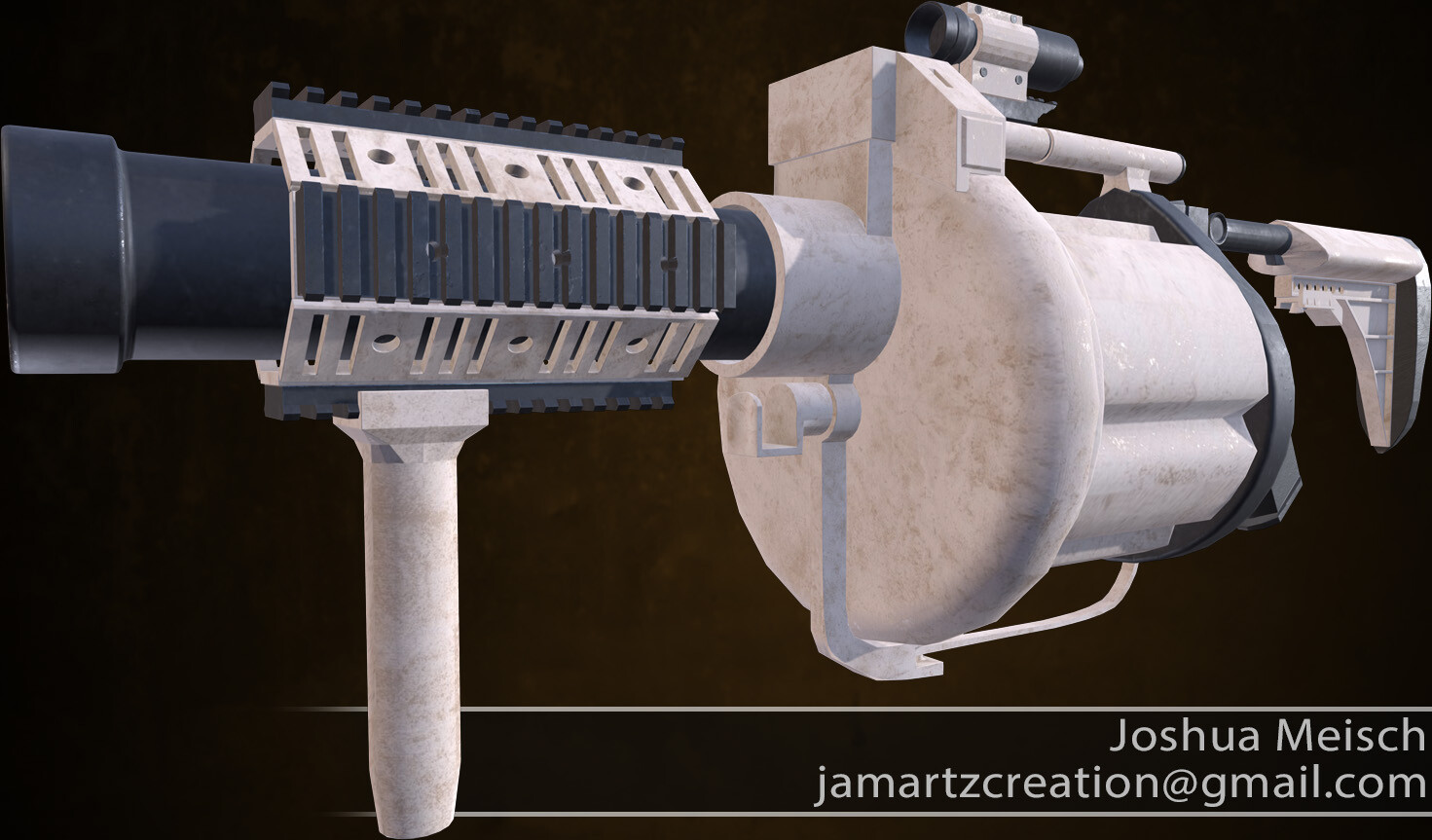 ArtStation - Final Presentation-M32A1 Grenade Launcher