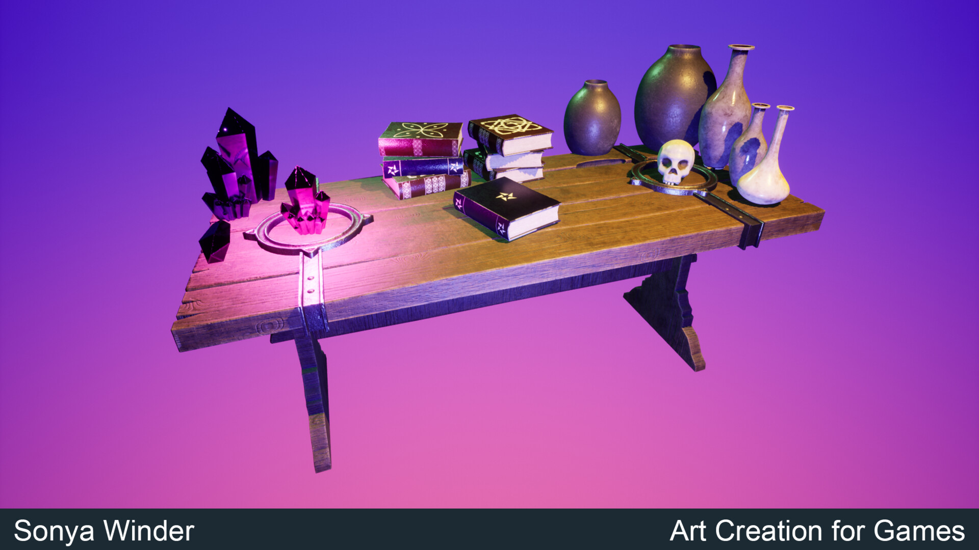ArtStation - Art Creation for Games Final Project - Wizard's Table