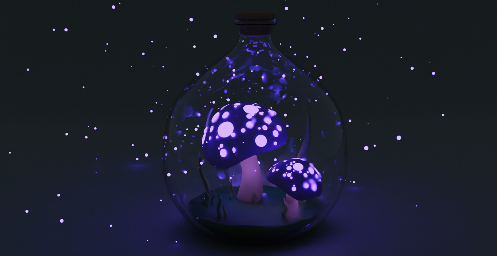 ArtStation - Glowing mushrooms