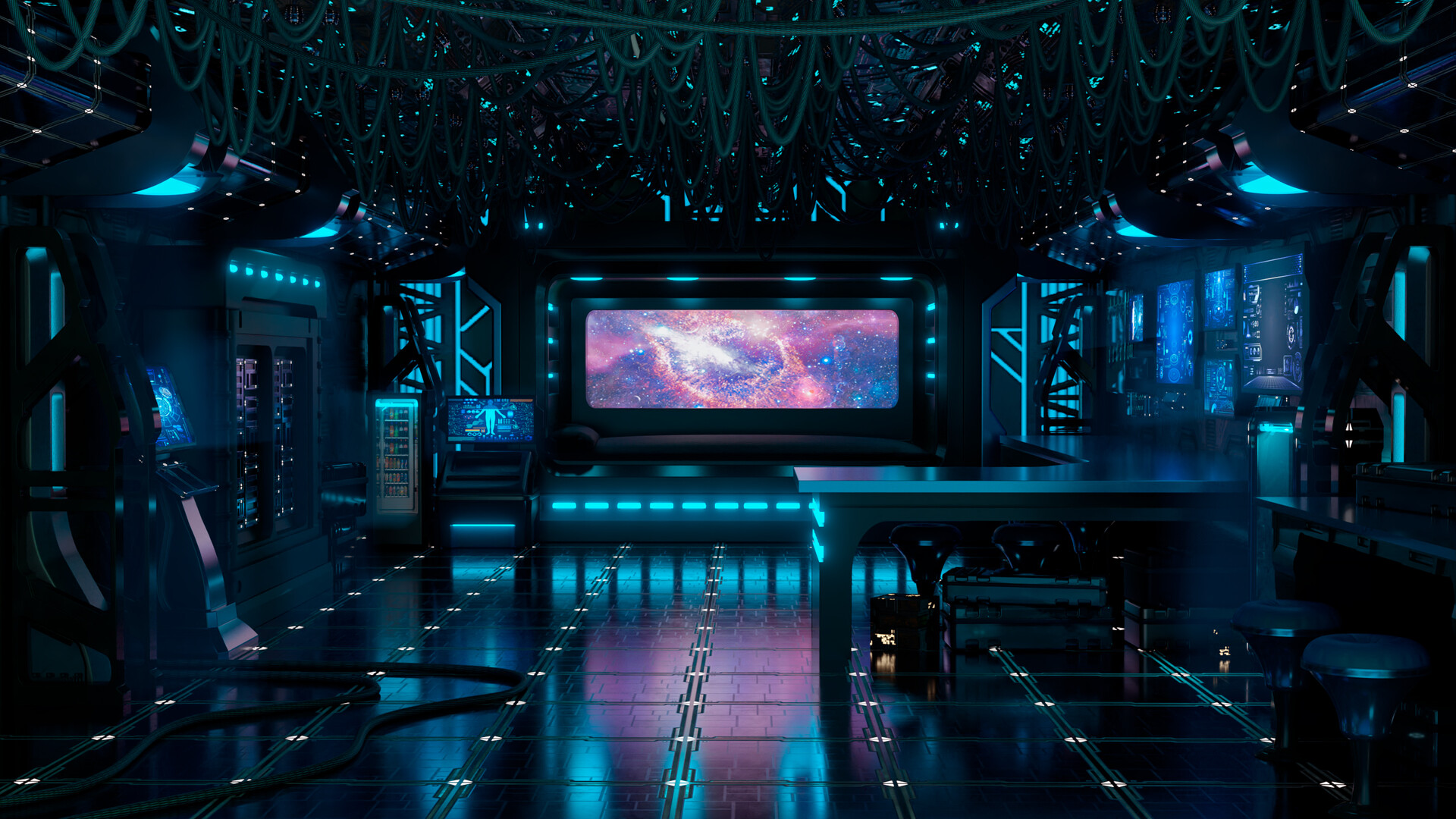 ArtStation - Control Center Bedroom : A Sci-Fi-inspired Design