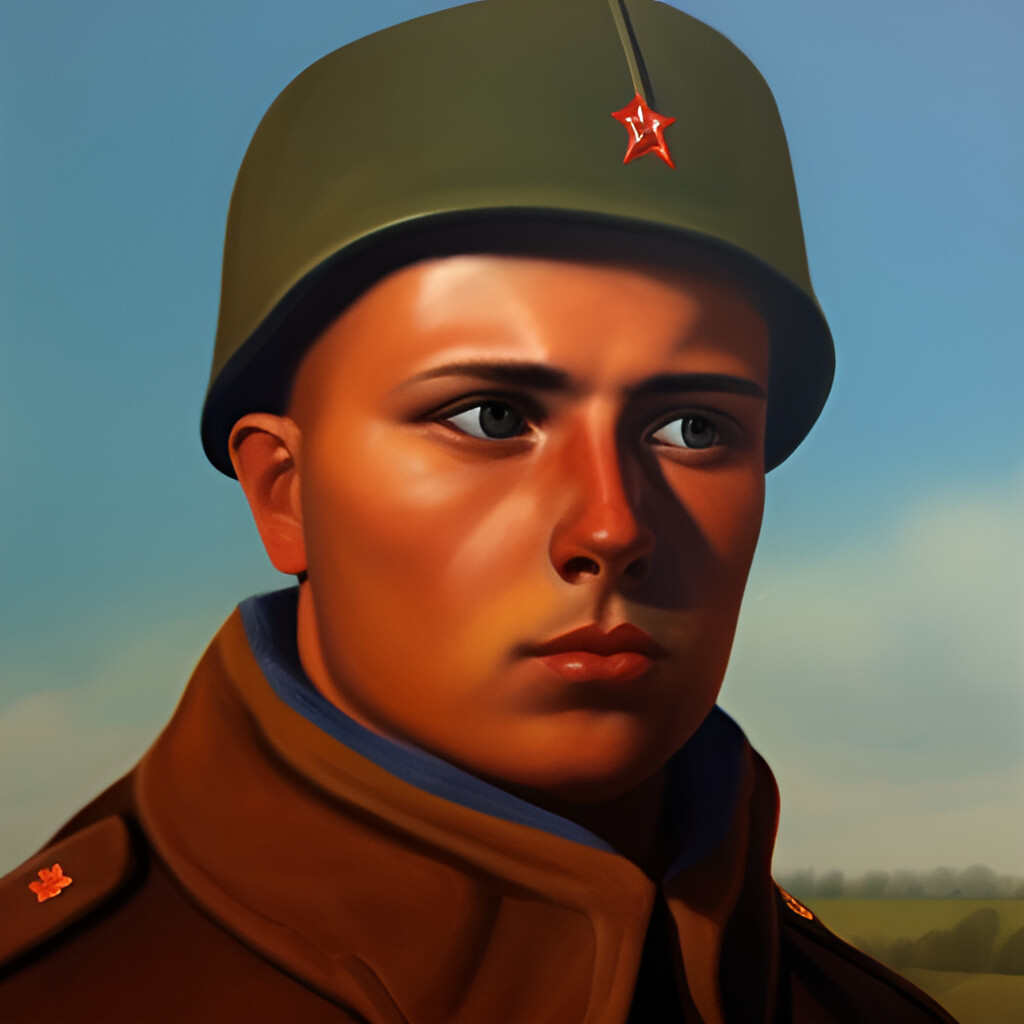 ArtStation - Young Soviet soldier (Hyperrealism, 3D paint)
