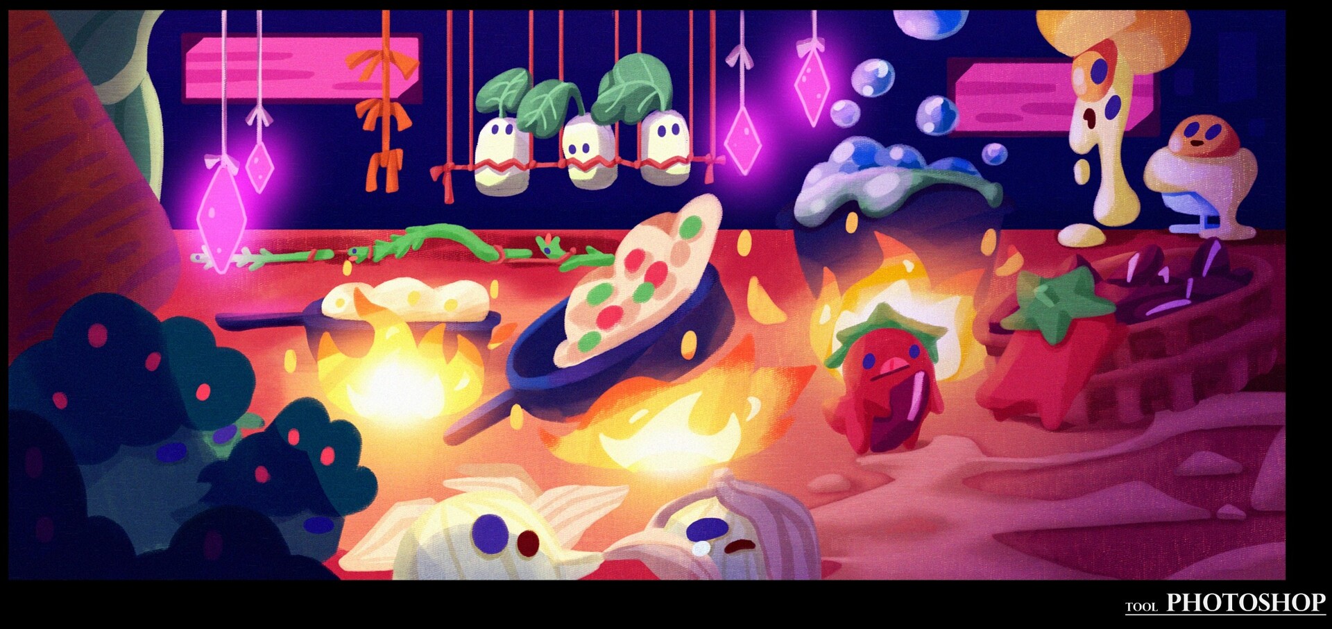 ArtStation - Witch kitchen magical moment