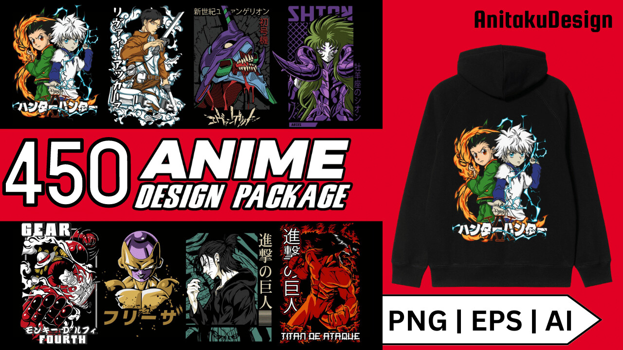 ArtStation - +450 Anime Designs for T-Shirts & Merch Products 2023 / 2024