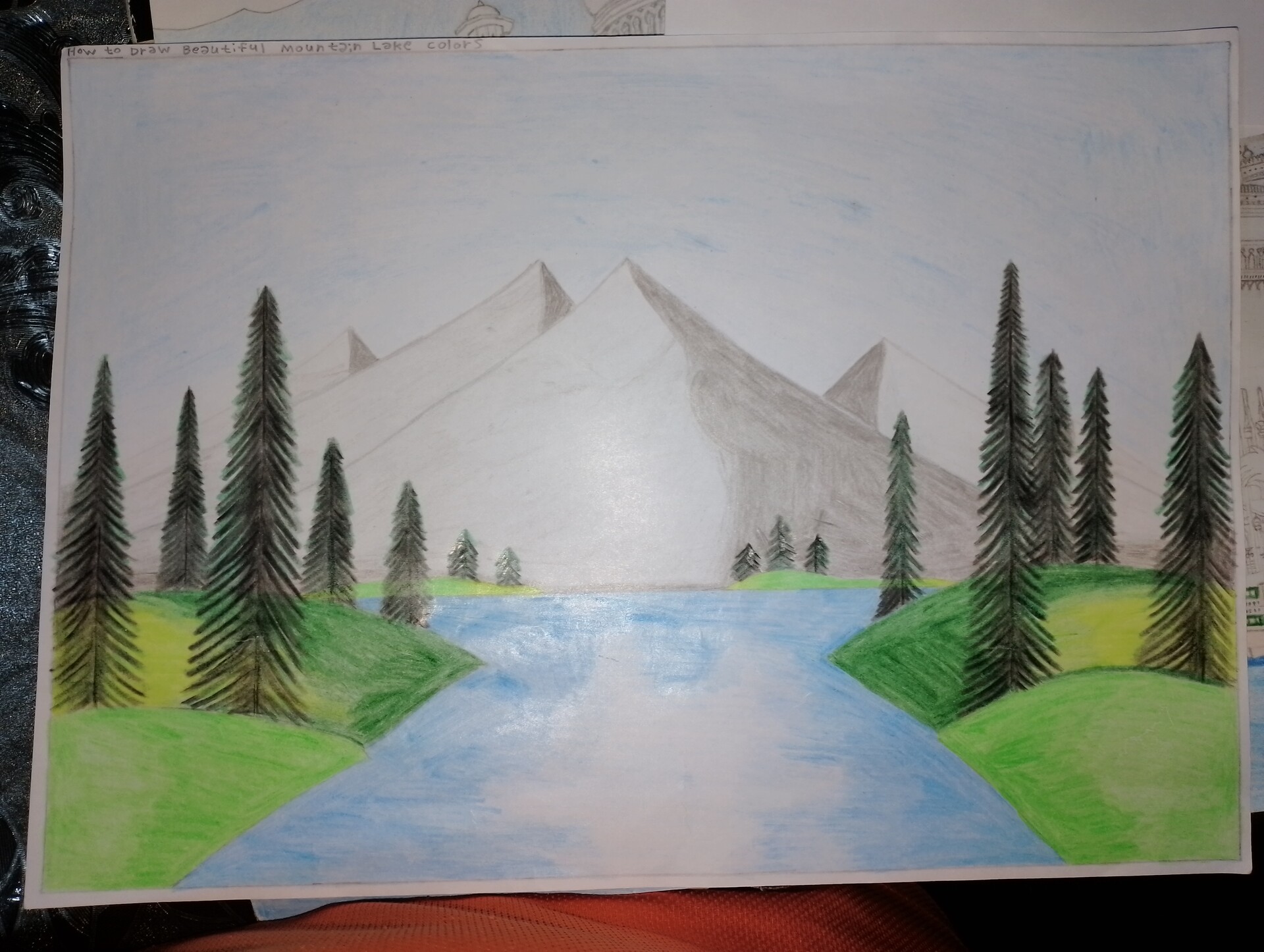 how to draw beautiful mountains