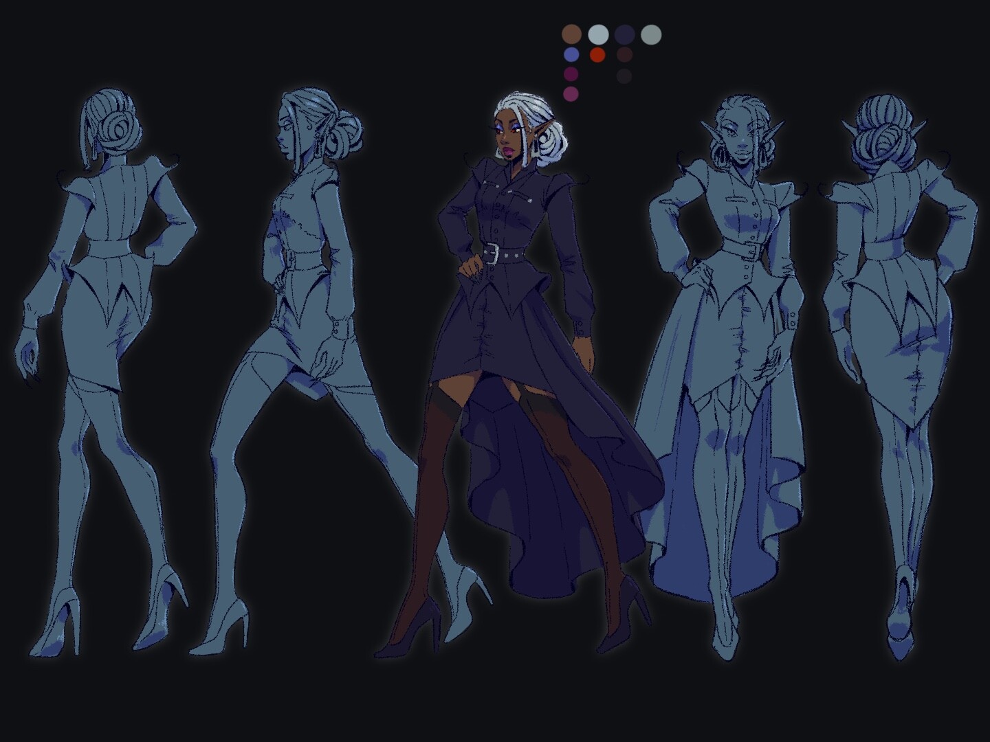 ArtStation - Vampire Character Turn Around for a University Project