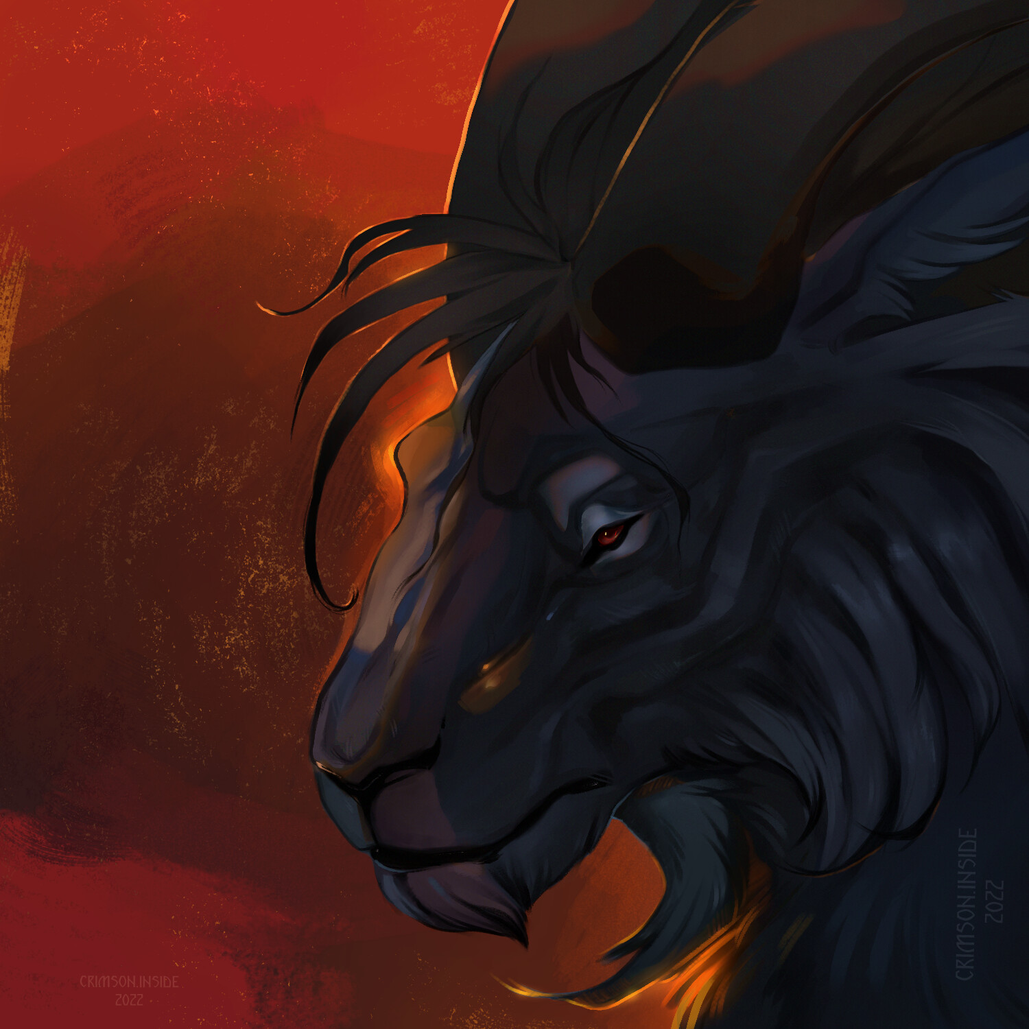 ArtStation - [commission] Brutal Goat in flames