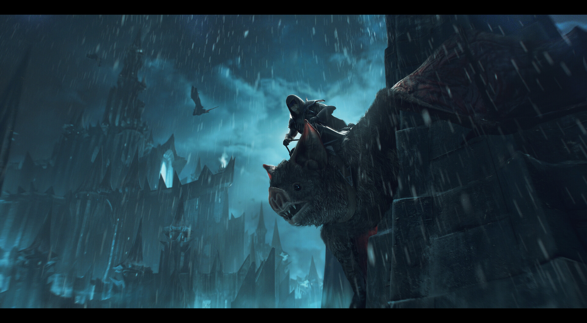 ArtStation - Bat Riders: Tower Rooftop