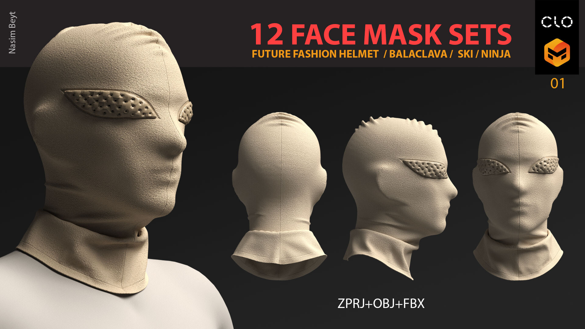 Nasim Beyt - 12 FACE MASK PACK (VOL.01)Helmet/ Balaclava/ Ski/ Ninja ...