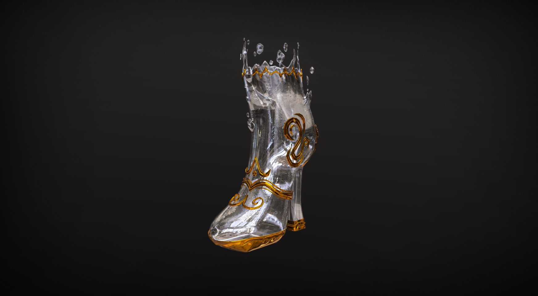 ArtStation - liquid glass boot