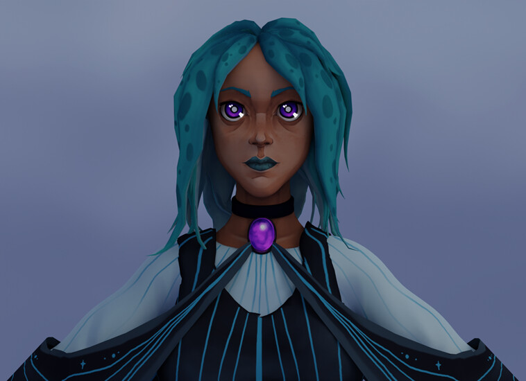 ArtStation - Modern Occult Witch 3D model and 2D Concept art-2022